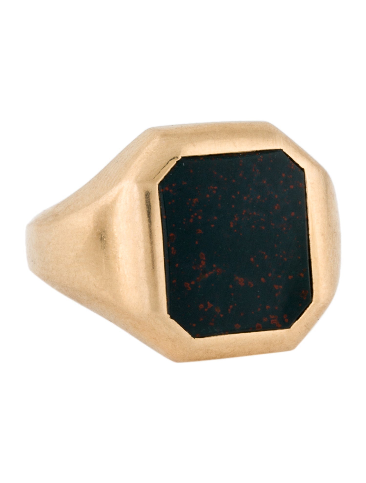 Ring 14K Bloodstone Signet - 14K Rose Gold Signet Ring, Rings - RRING303759 | The RealReal