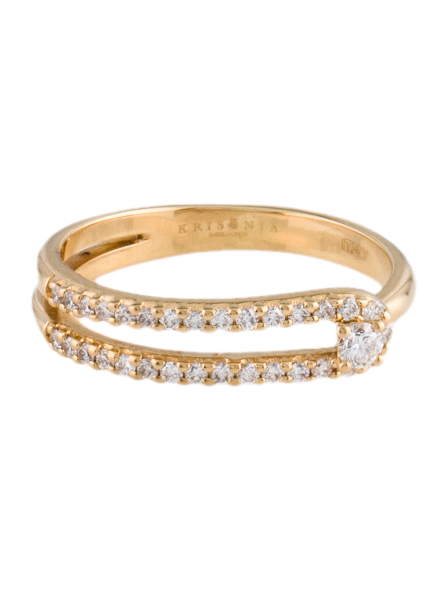 Ring Bernard K. Passman Coral and Diamond Riverwalk Ring - 18K White ...