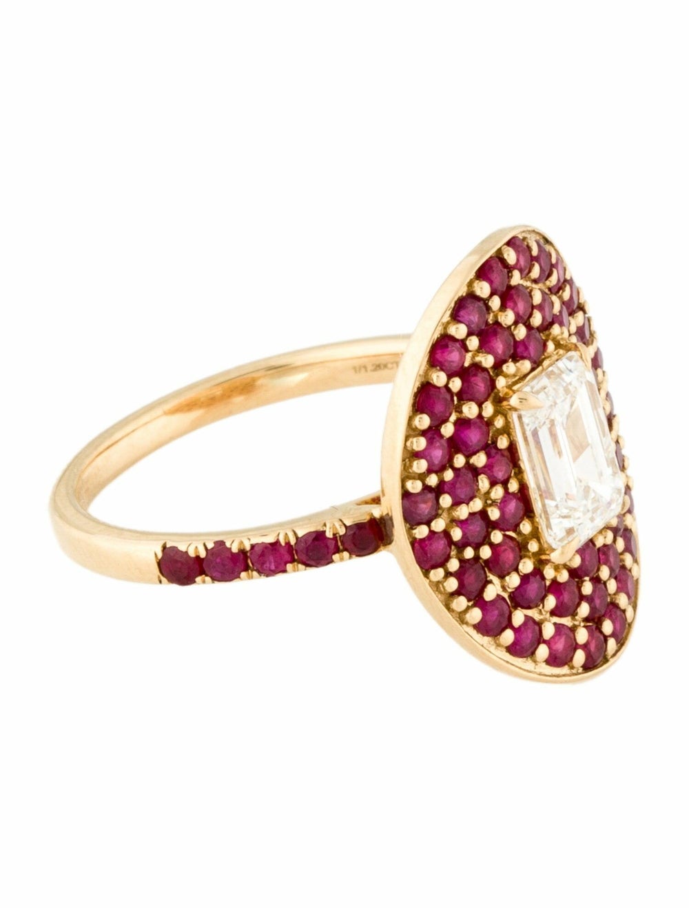 Ring 18K 2.53ctw Diamond & Ruby Cocktail Ring - 18K Yellow Gold ...
