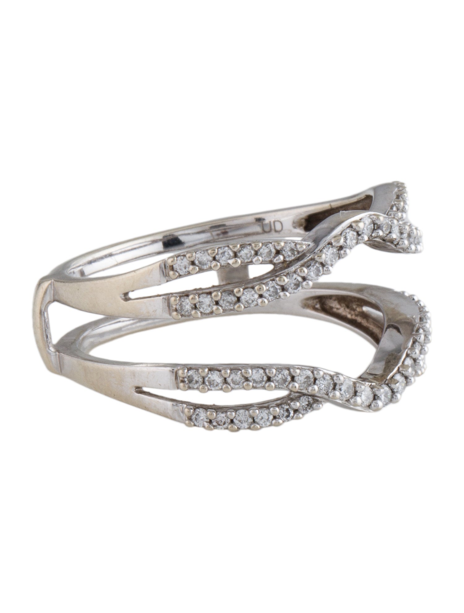 Ring 14K Diamond Wedding Insert Band - Rhodium-Plated 14K White Gold ...