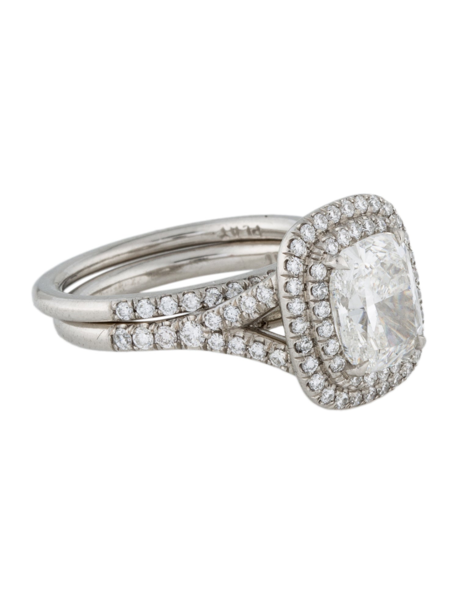 Ring 2.11ct Lab-Grown Diamond Wedding Set - 950 Platinum Engagement ...