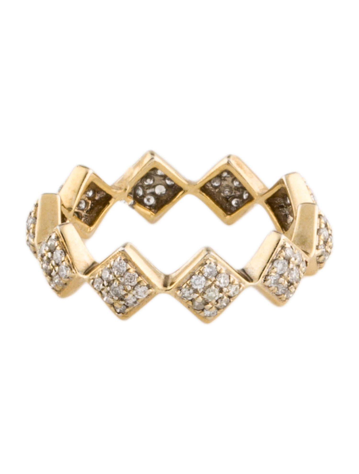 Ring 18K Diamond Pinky Ring - Band, Rings - RRING307301 | The RealReal