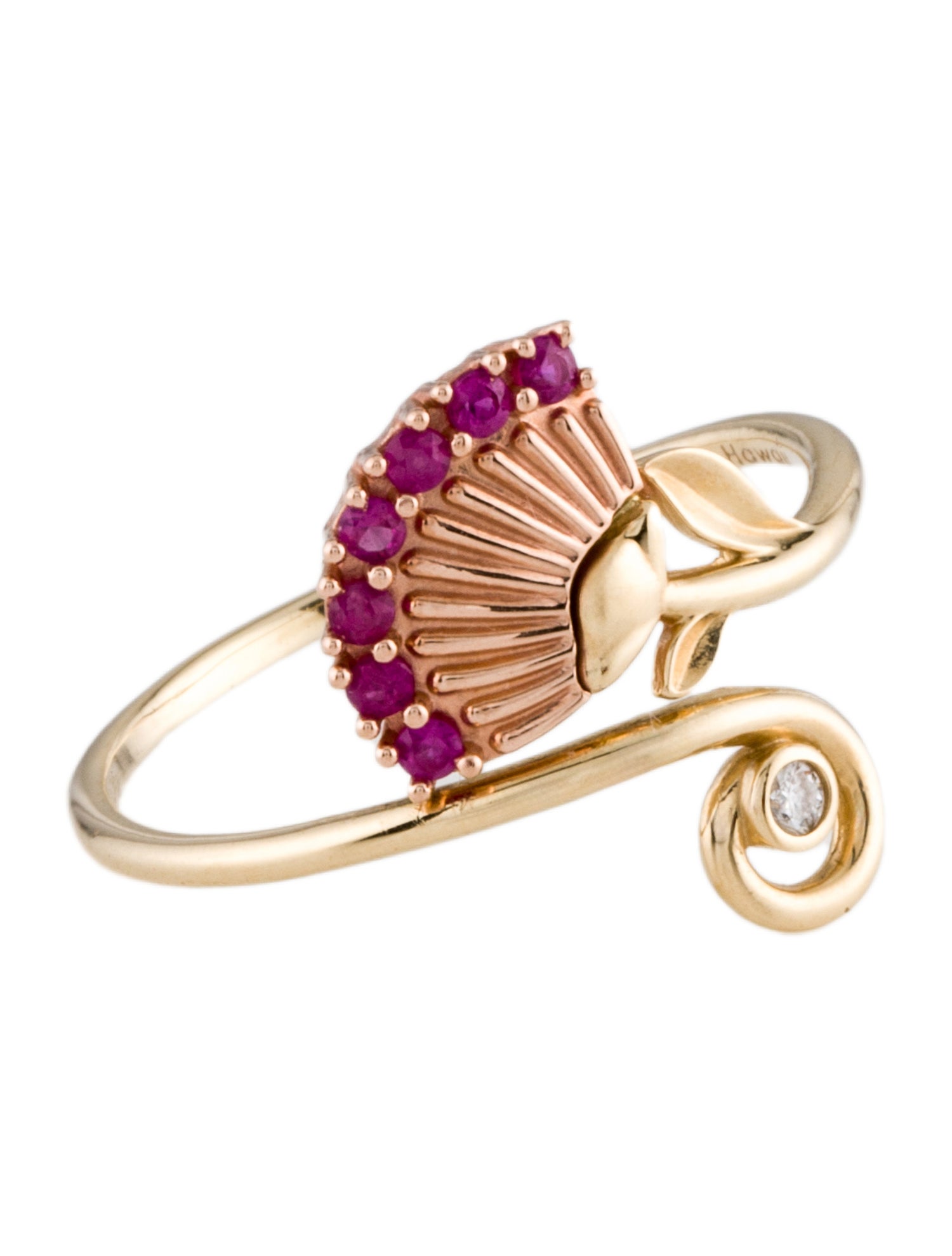 Ring Maui Divers 14K Ruby & Diamond ʻŌhiʻa Lehua Cocktail Ring - 14K ...
