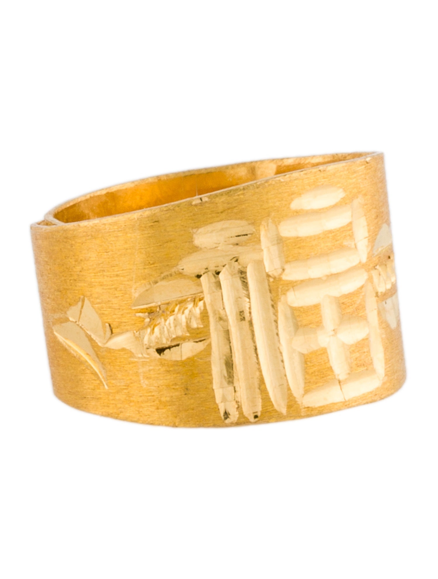 Ring 24K "Fortune" Chinese Character Adjustable Band - Band, Rings ...