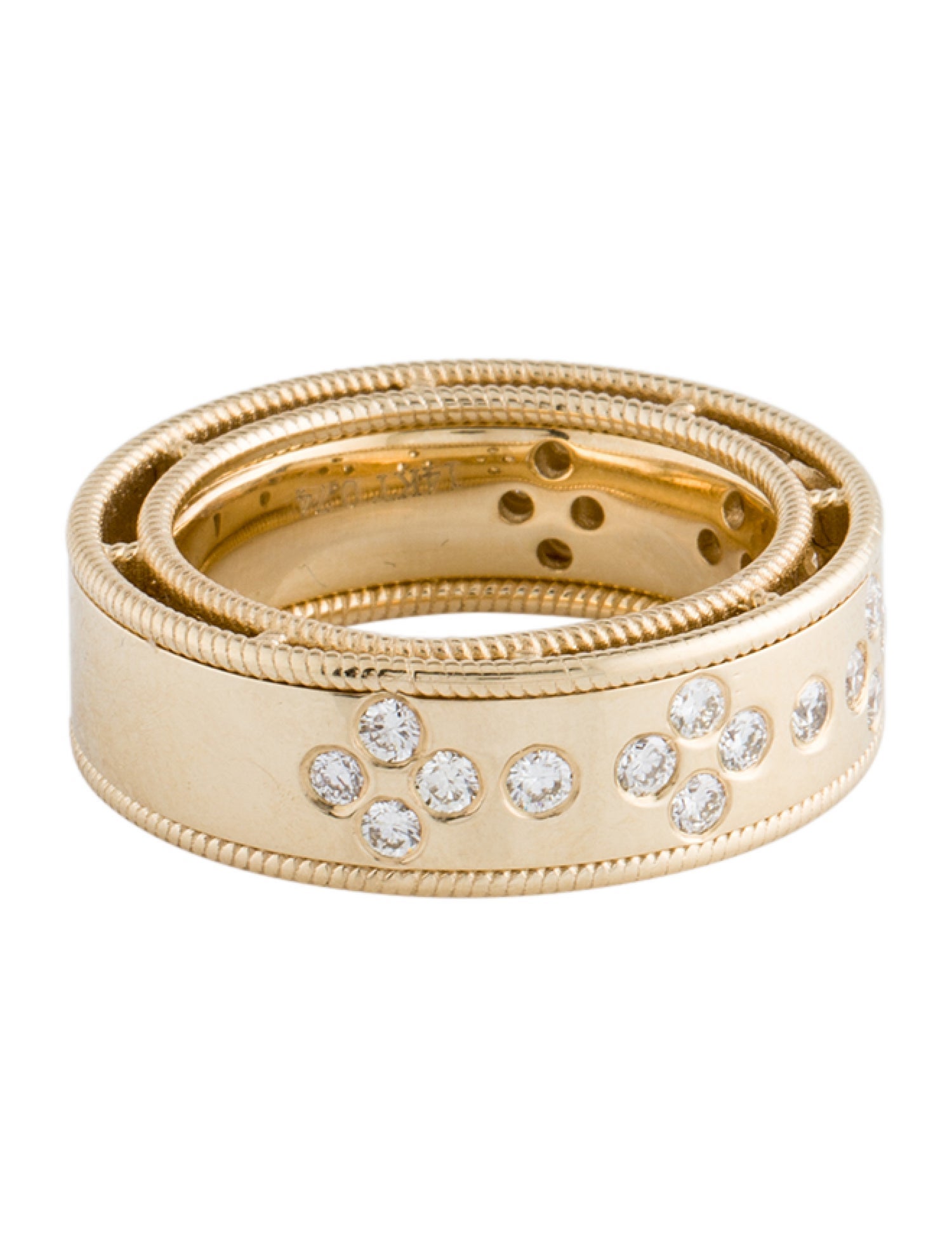 Ring 14K Diamond Band Ring - 14K Yellow Gold Band, Rings - RRING308835 ...