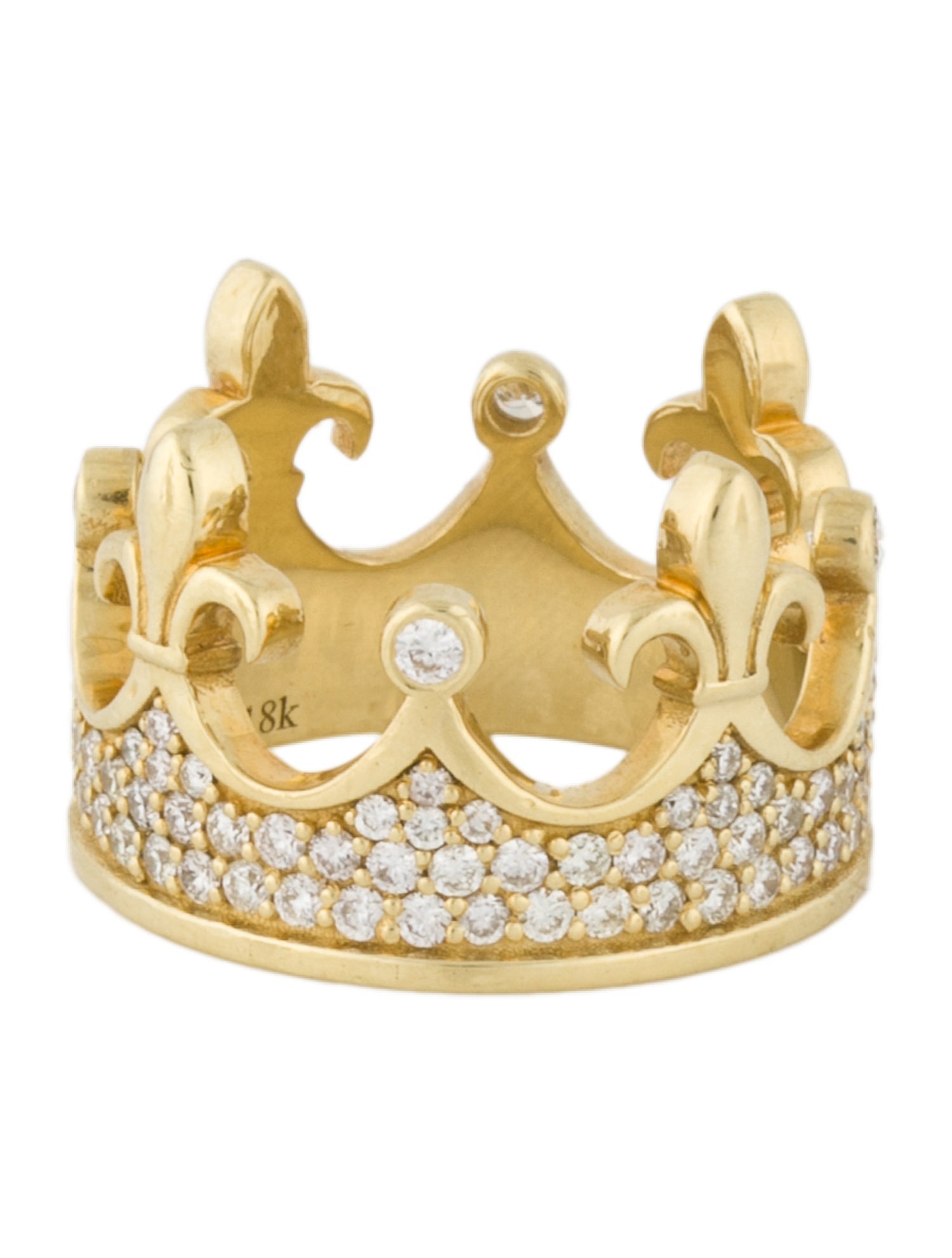 Ring Jason of Beverly Hills 18K Diamond Crown Ring - 18K Yellow Gold ...