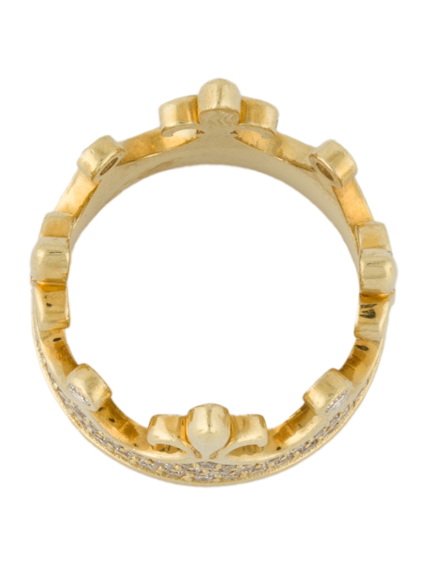 Ring Jason of Beverly Hills 18K Diamond Crown Ring - 18K Yellow Gold ...