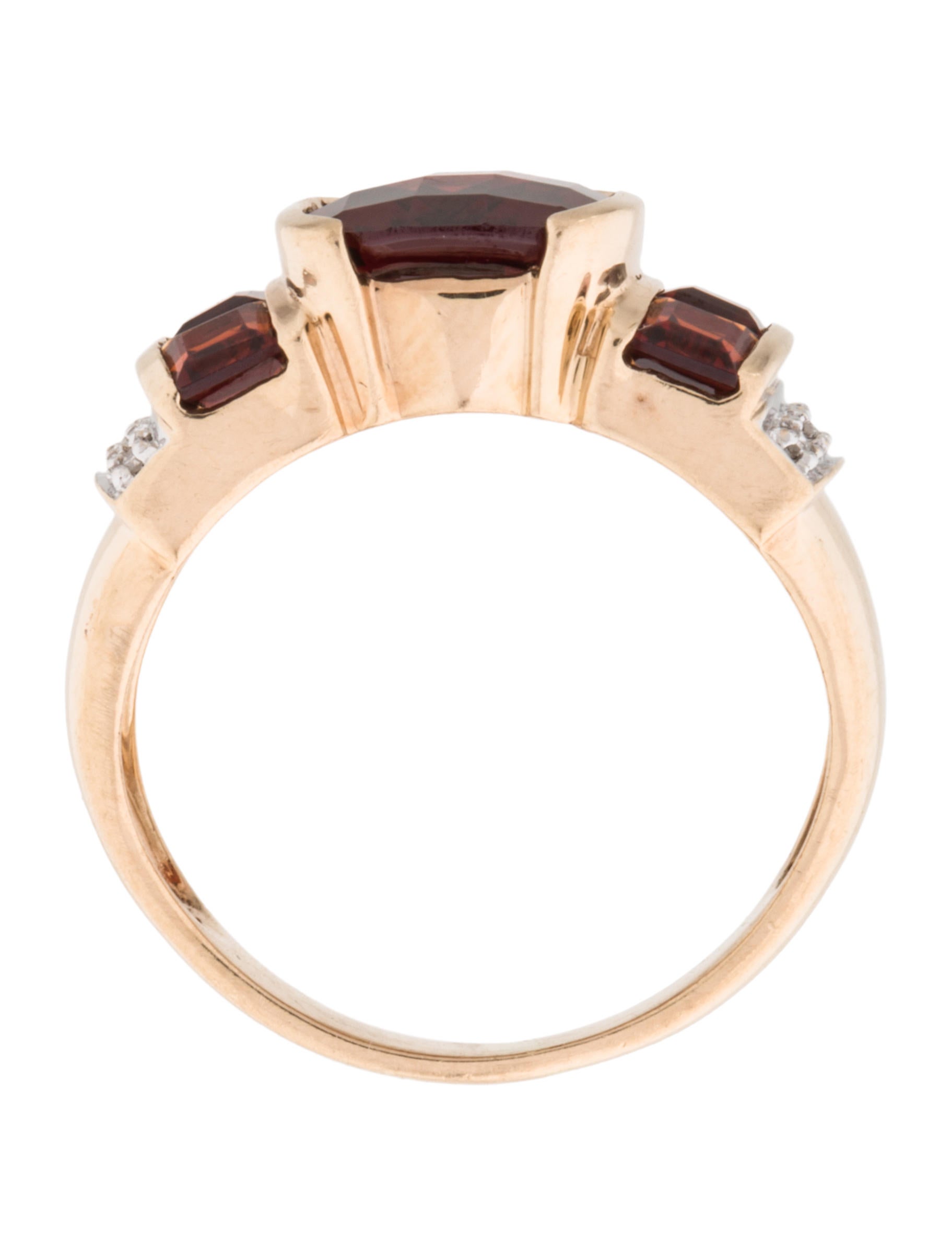 14K Garnet & Diamond Cocktail Ring - Rings - RRING31840 | The RealReal
