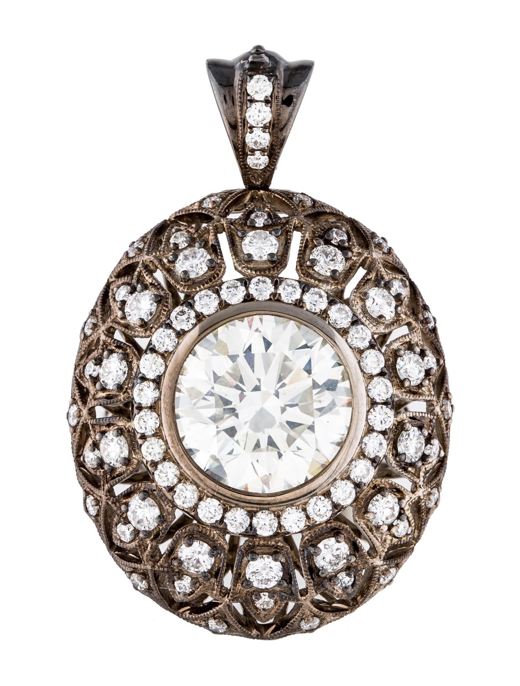 18K 5.01ct Diamond Convertible Pendant Ring - Necklaces - RRING31881 ...