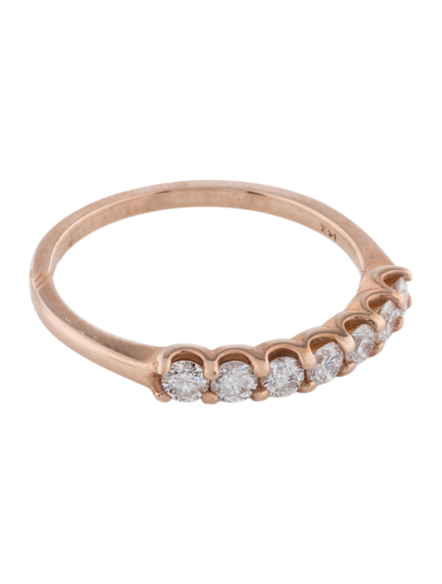 Ring 14K Diamond Band - 14K Rose Gold Band, Rings - RRING319527 | The ...