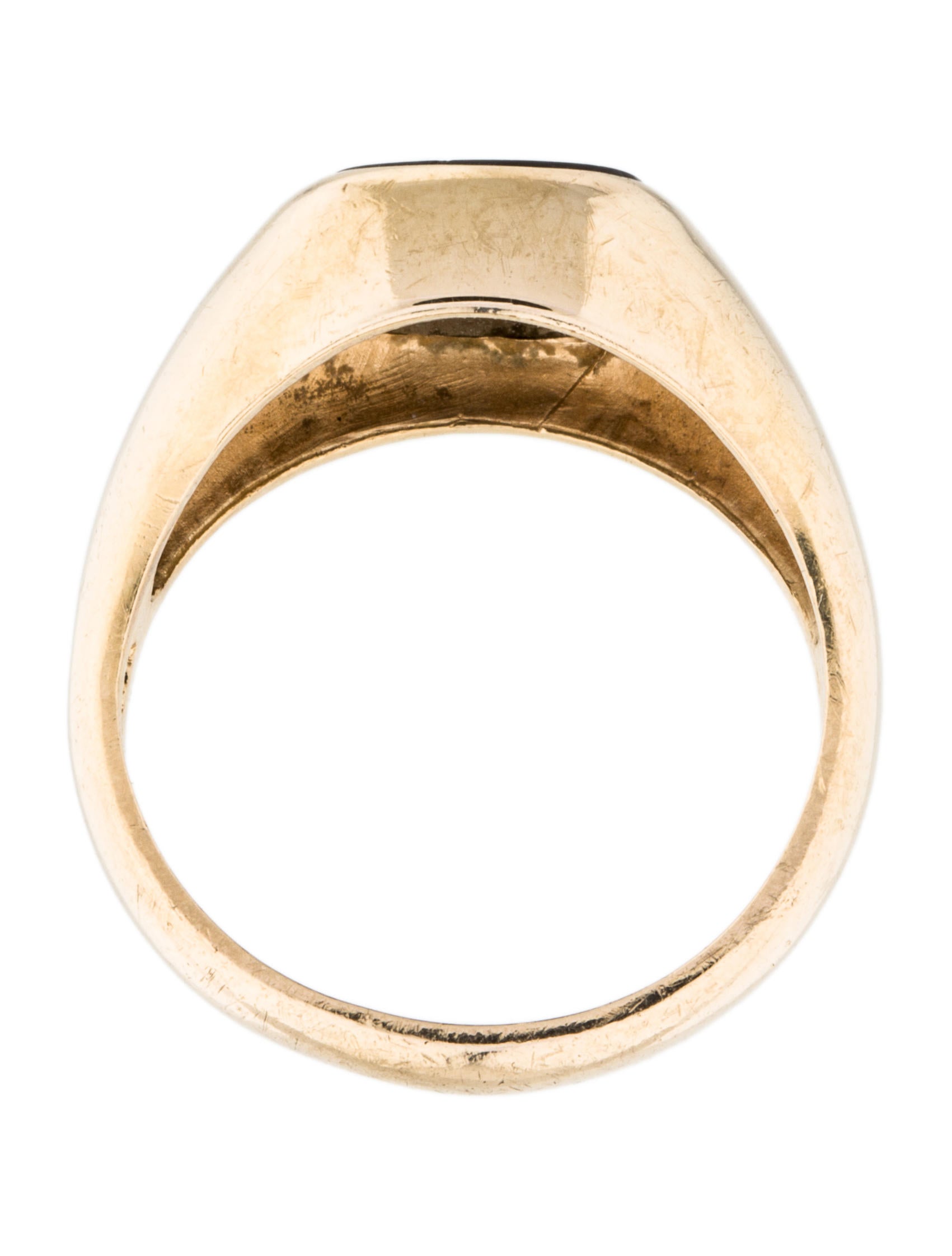Ring 14K Onyx Signet Ring - Rings - RRING32204 | The RealReal