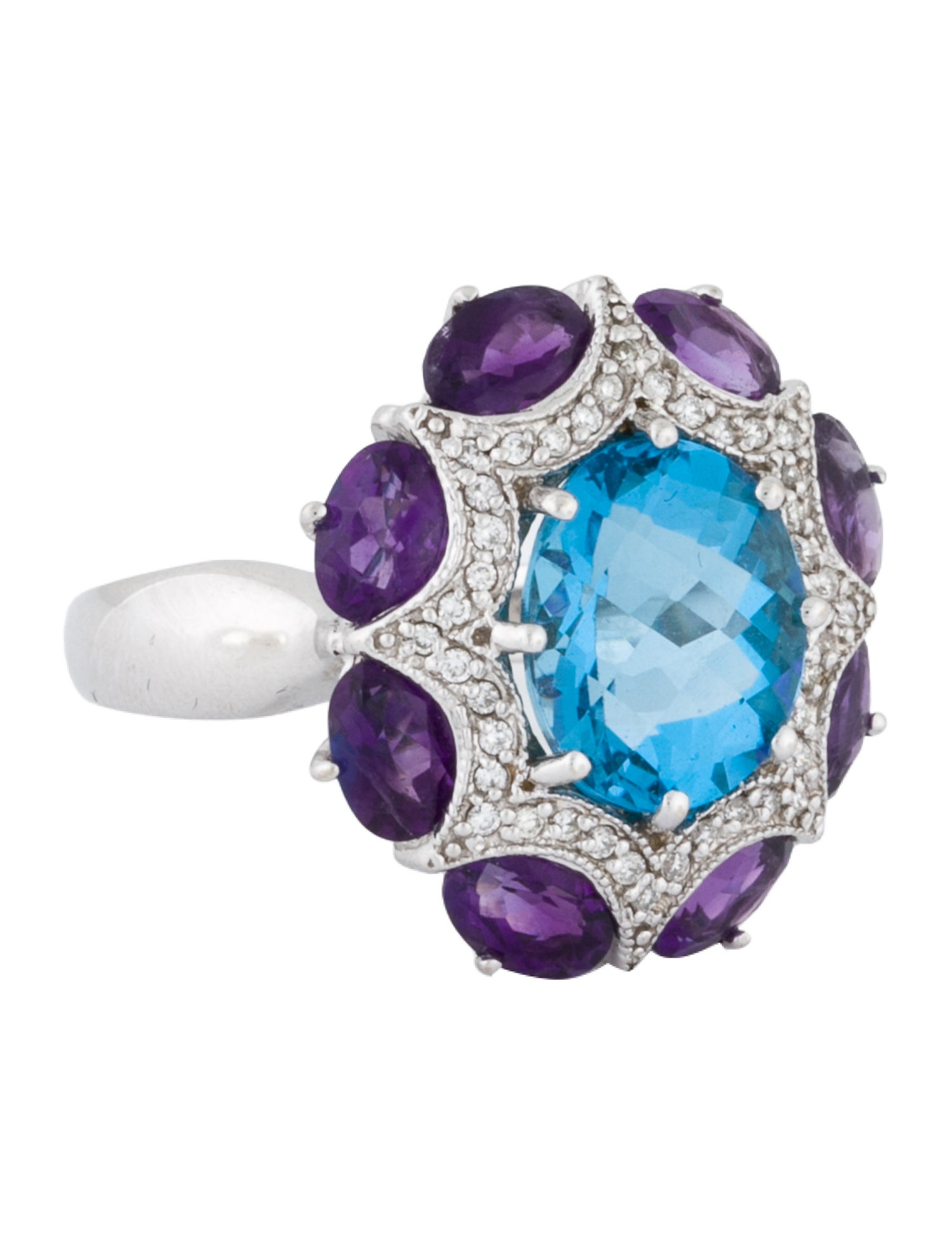 Tagliamonte Topaz & Venetian Glass Intaglio Cocktail Ring - Sterling ...