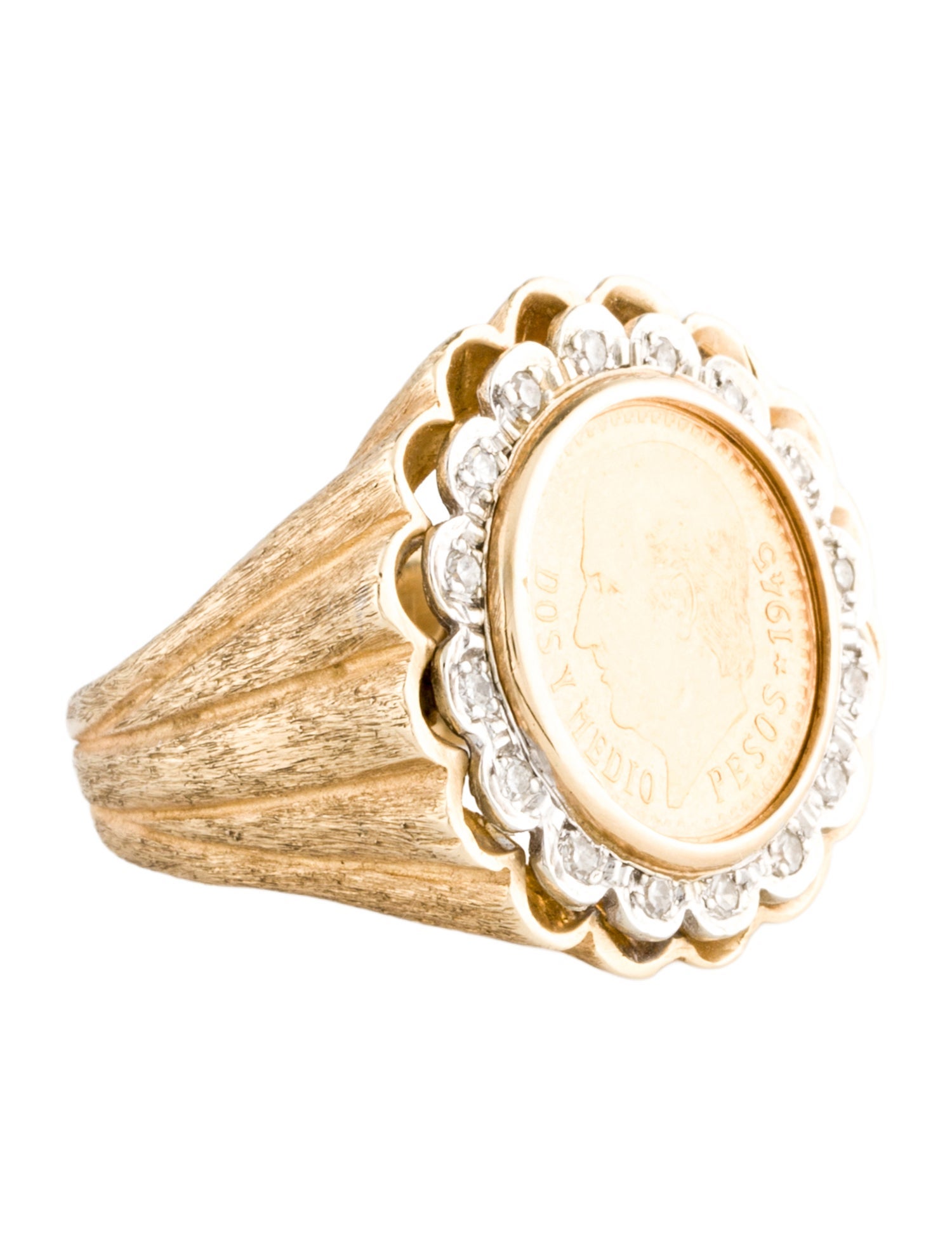 Ring 2.5 Pesos Coin Ring - Signet Ring, Rings - RRING326256 | The RealReal