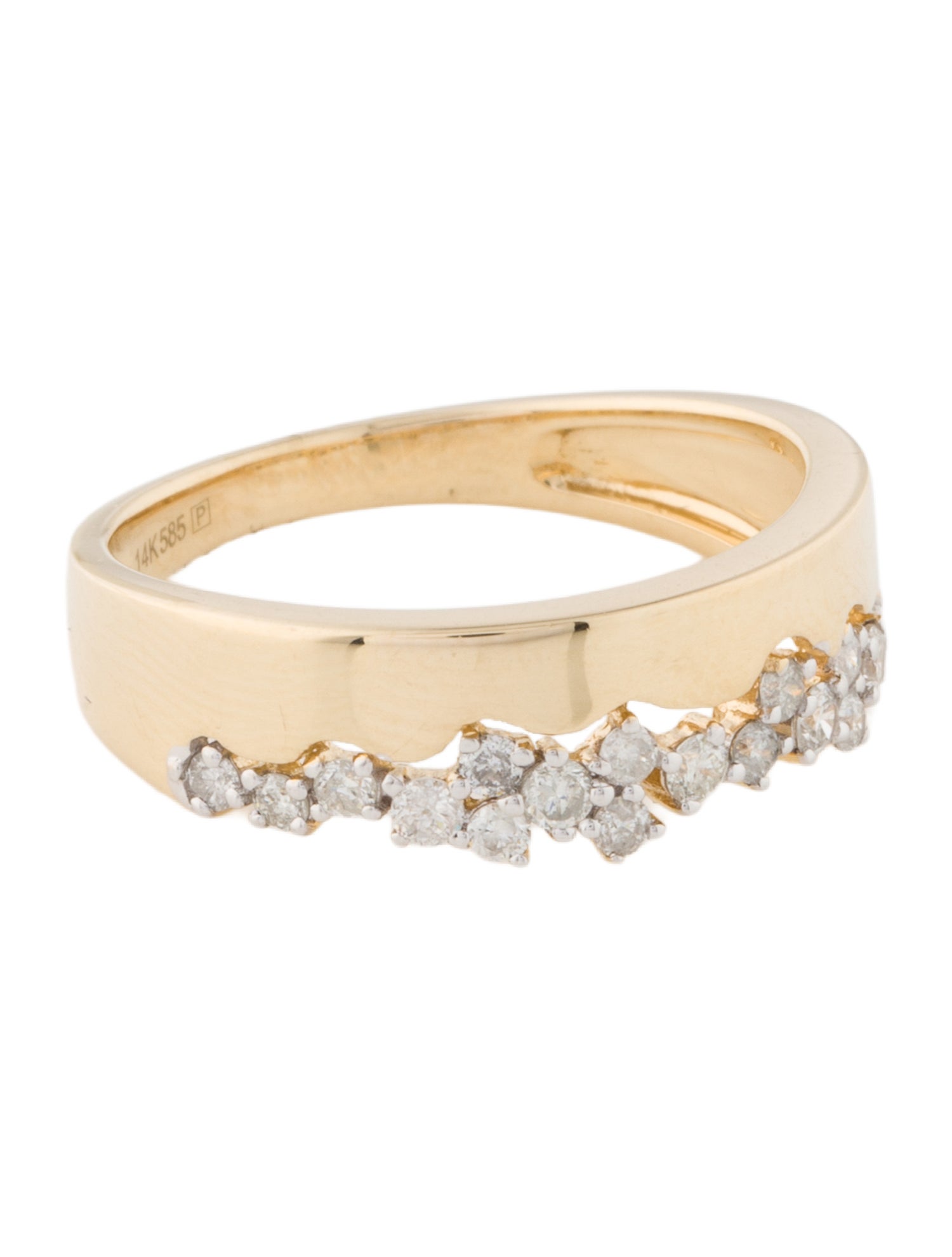Ring 14K Diamond Band Ring - 14K Yellow Gold Band, Rings - RRING326586 ...