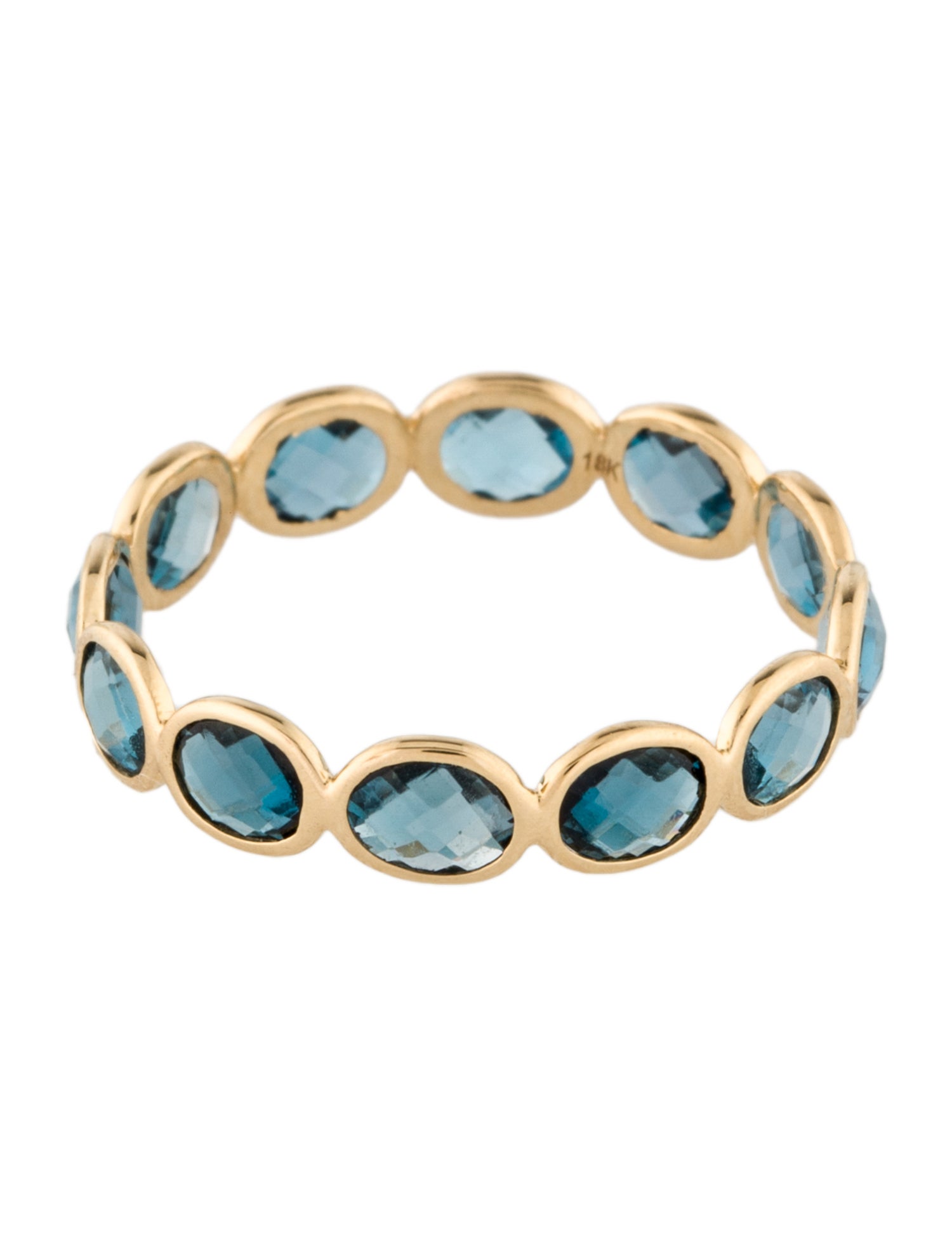 Ring 18K Topaz Eternity Band - 18K Yellow Gold Eternity Band, Rings ...