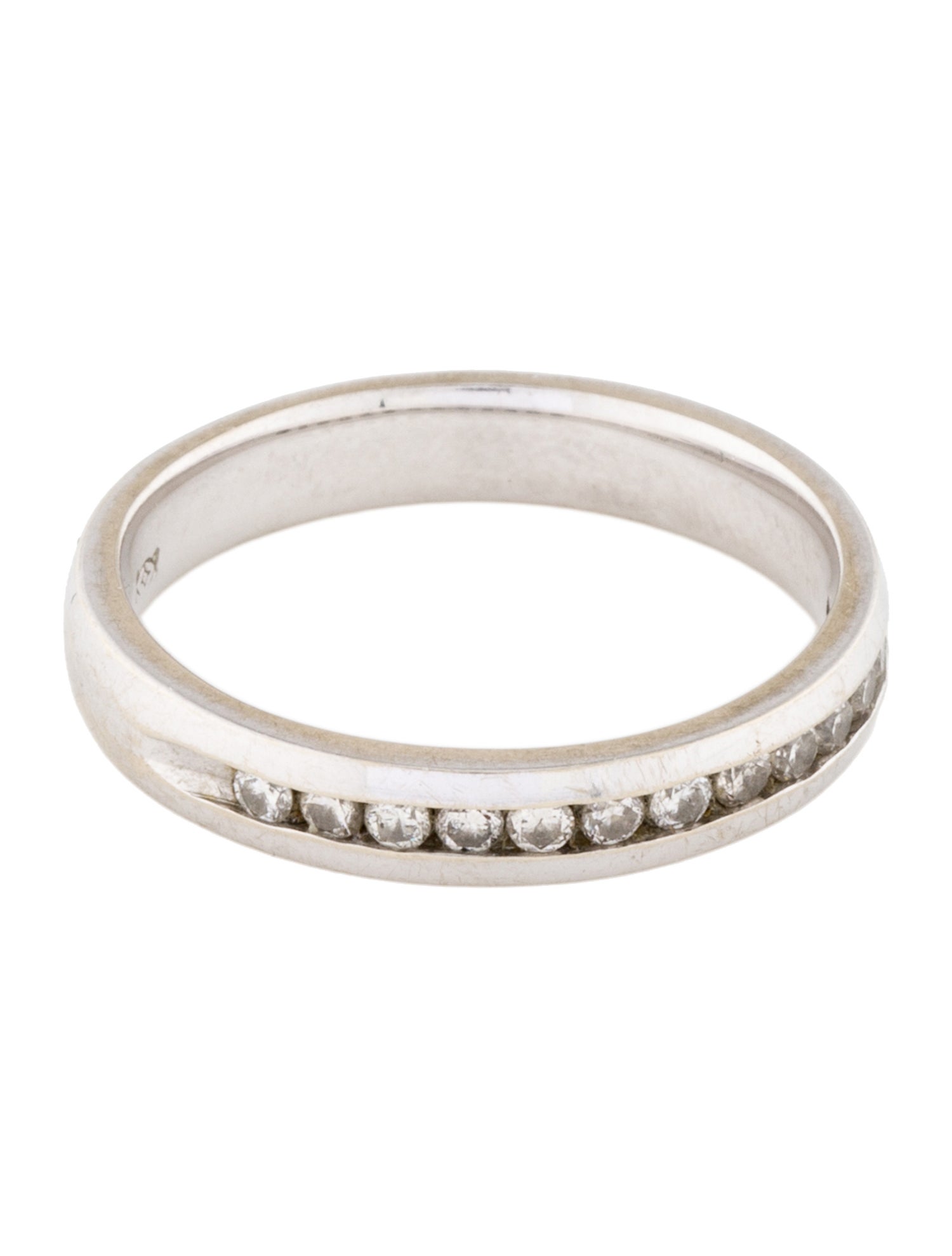 Ring 14K Diamond Band - Rhodium-Plated 14K White Gold Band, Rings ...