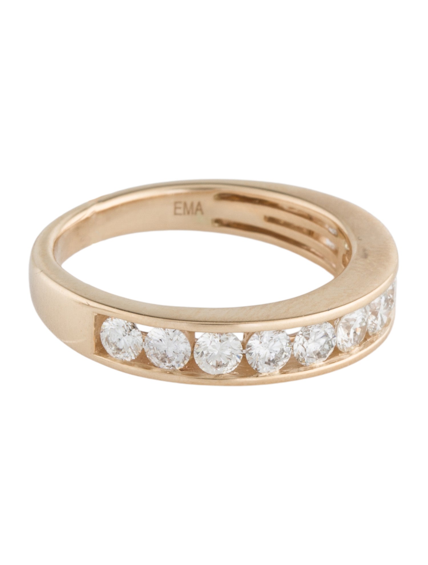Ring 14K Diamond Band - 14K Yellow Gold Band, Rings - RRING330593 | The ...