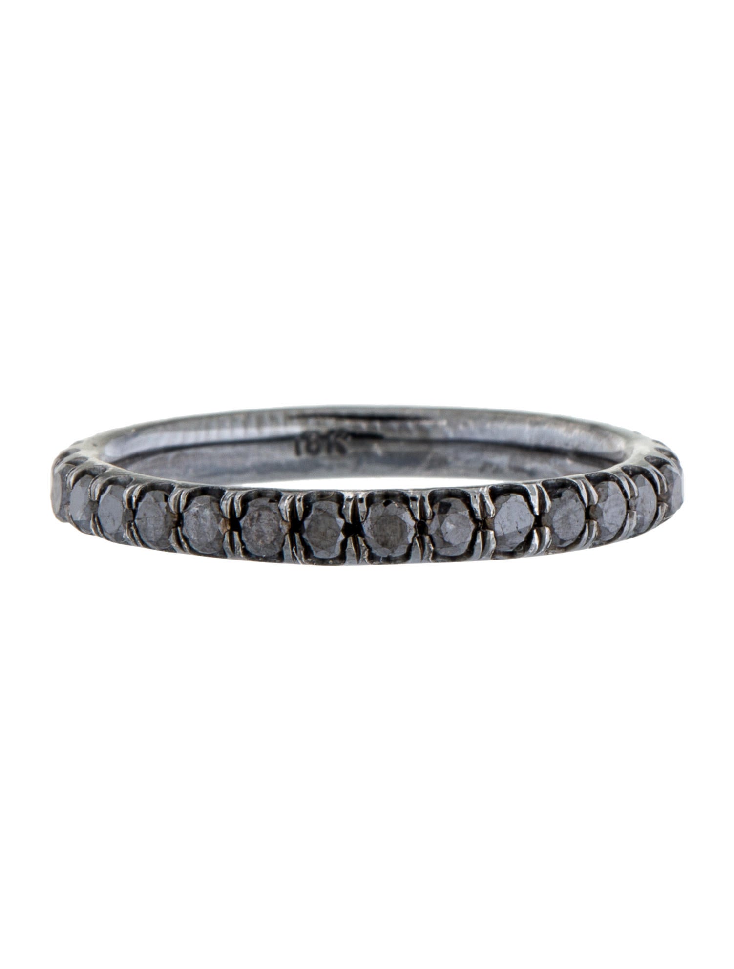 Ring 18K Black Diamond Eternity Band - Rings - RRING33766 | The RealReal