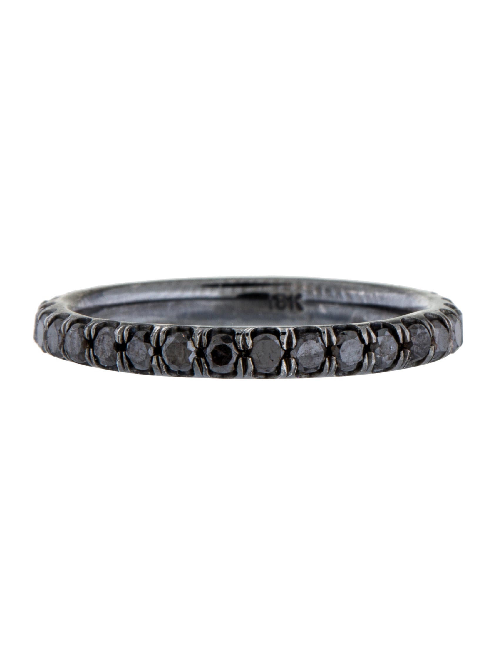 18K Black Diamond Eternity Band - Rings - RRING33766 | The RealReal