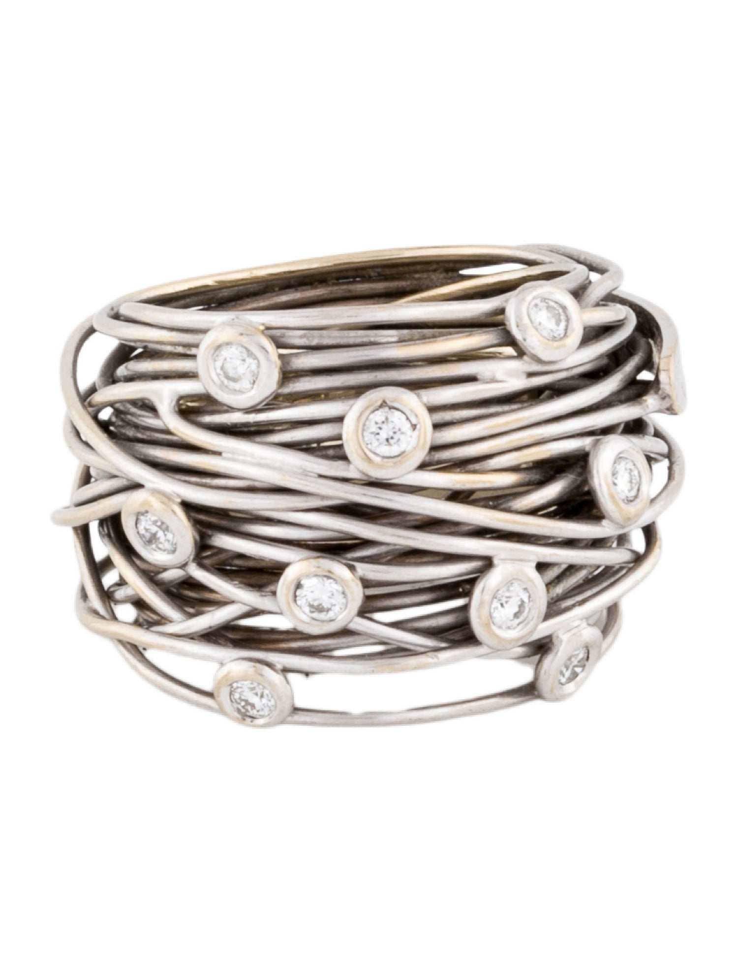 Ring Boaz Kashi 18K Diamond Wire Wrap Band - Band, Rings - RRING338104 ...