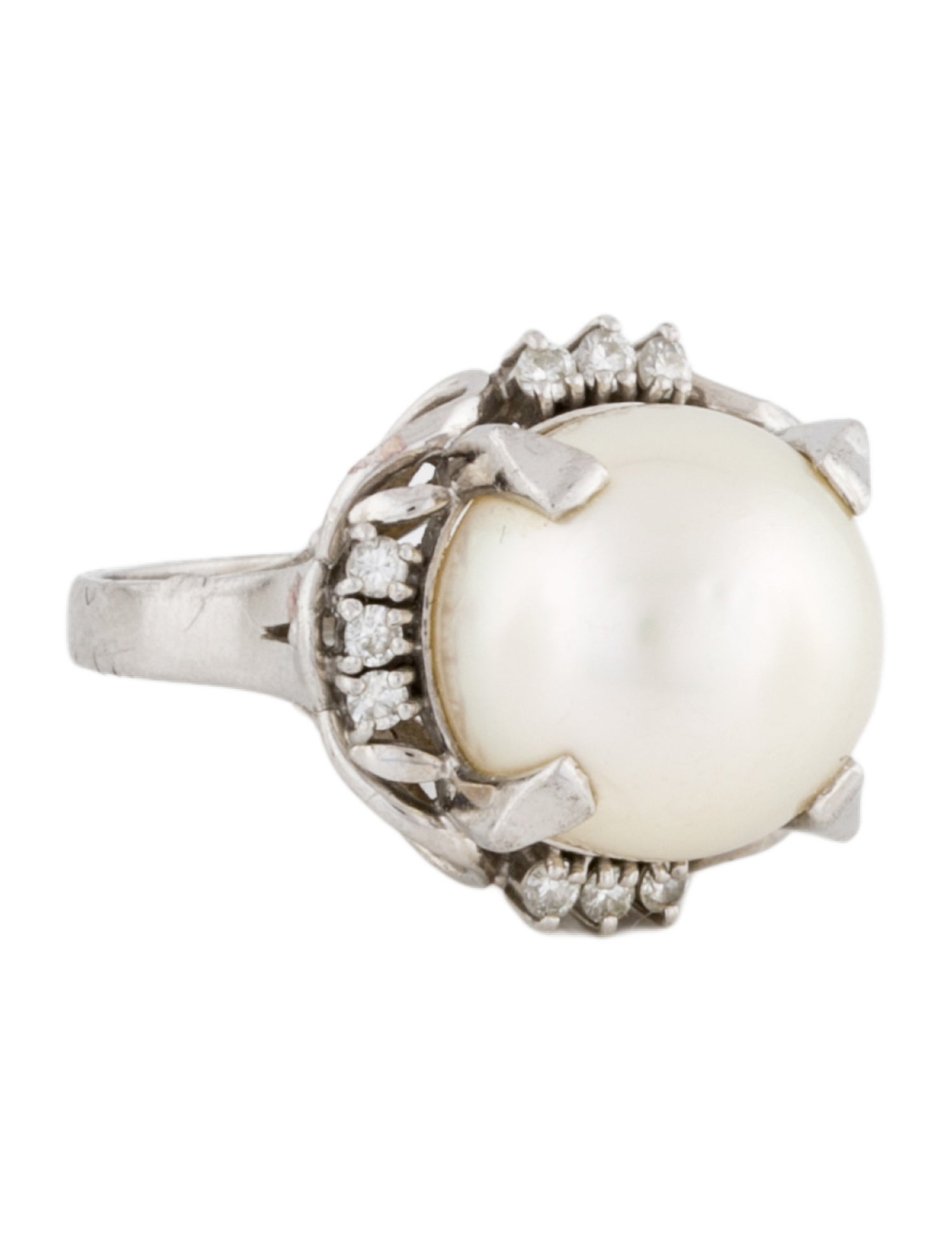 Judith Ripka Pearl & Diamond Cocktail Ring - Cocktail Ring, Rings ...