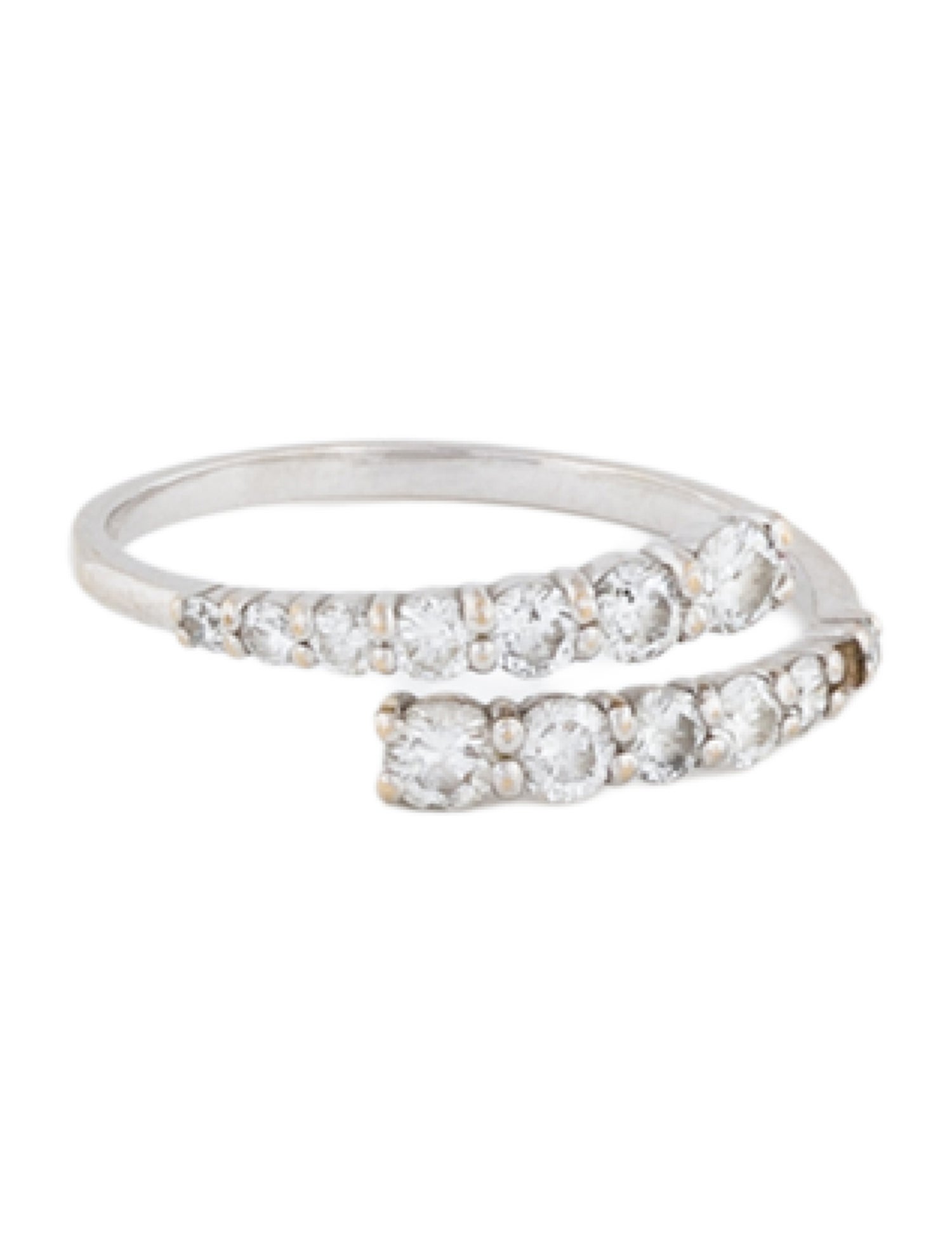 Ring 18K Diamond Graduated Bypass Band - Band, Rings - RRING360827 ...