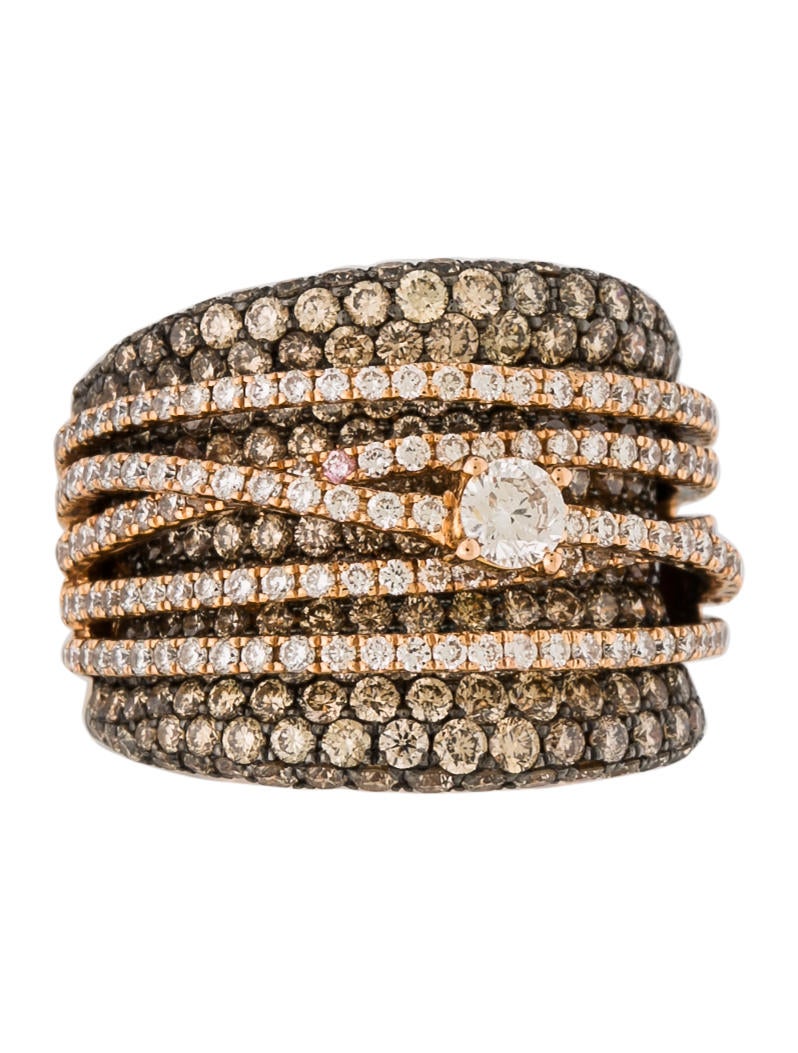 Ring 18K Diamond Band Ring - Gold, 18K Rose Gold Band, Rings ...