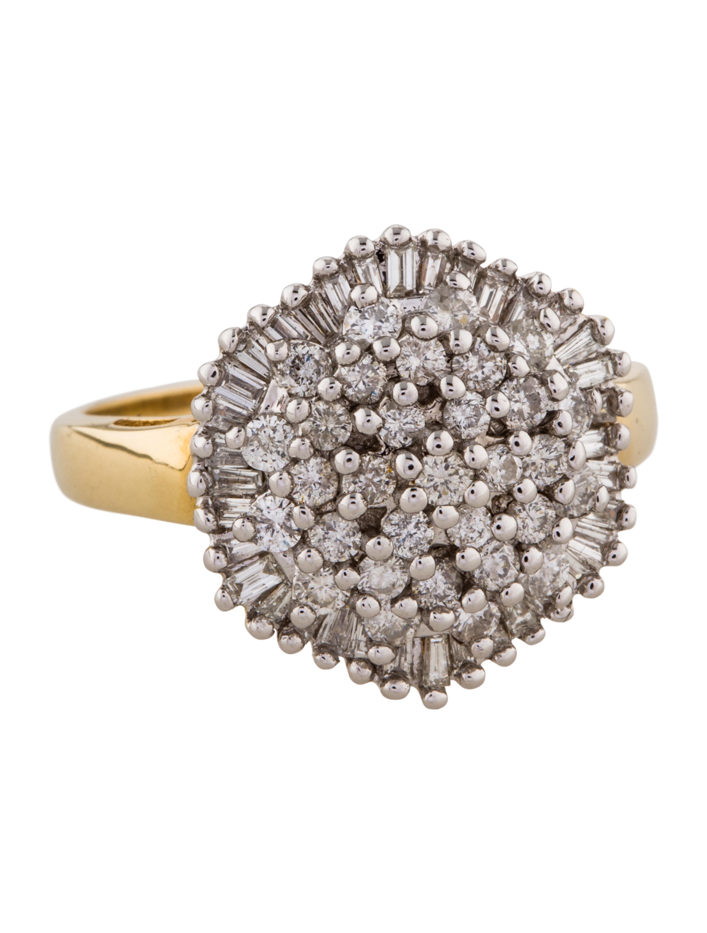 Ring 14K Diamond Cluster Ring - Rings - RRING38592 | The RealReal