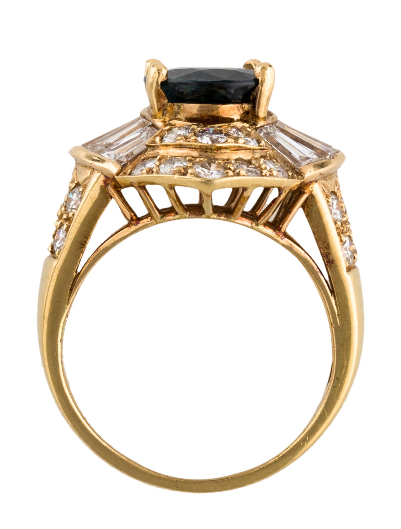 18K Diamond & Sapphire Cocktail Ring - Rings - RRING39973 | The RealReal