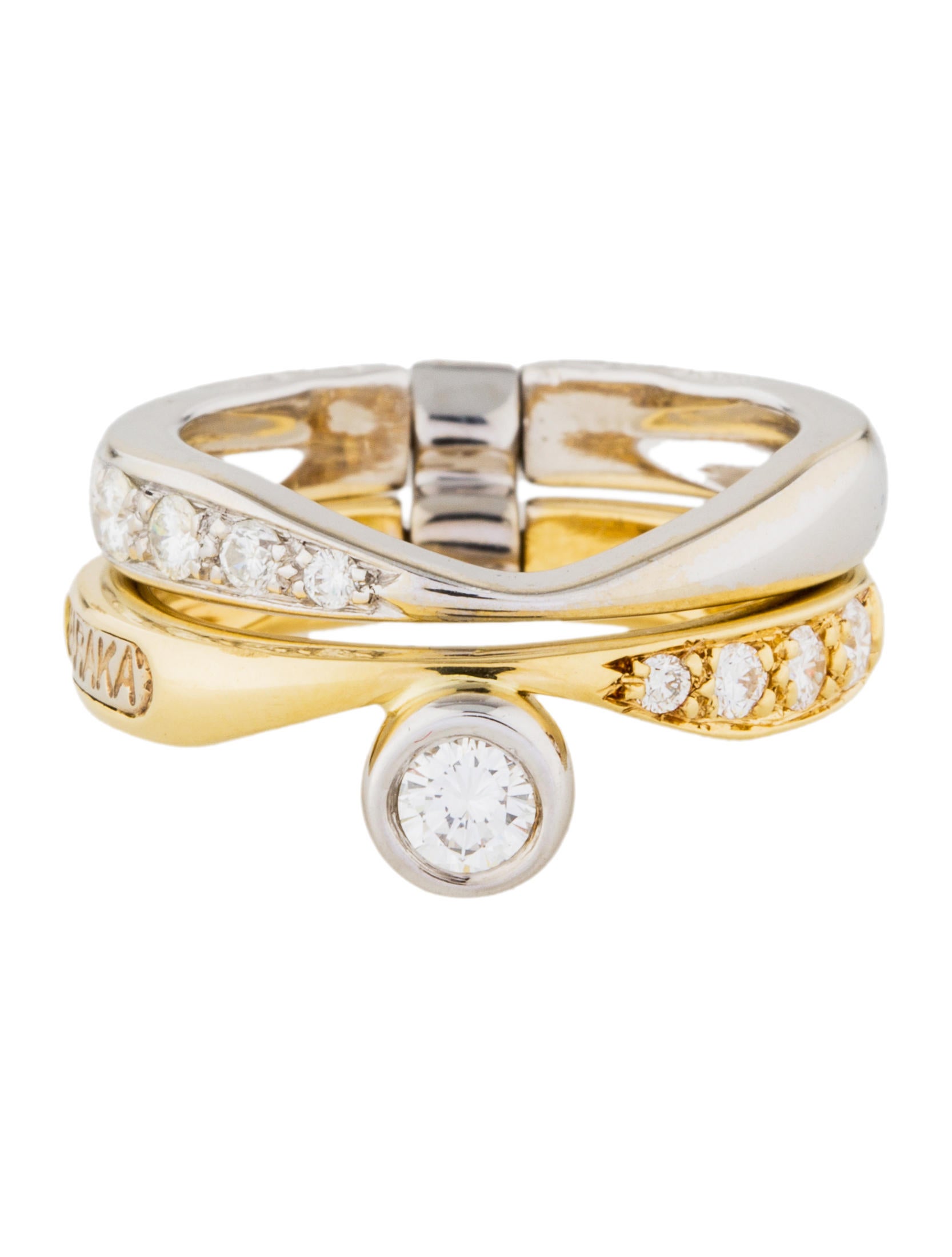 Baraka 18K Diamond Double Band Ring - Rings - RRING40141 | The RealReal