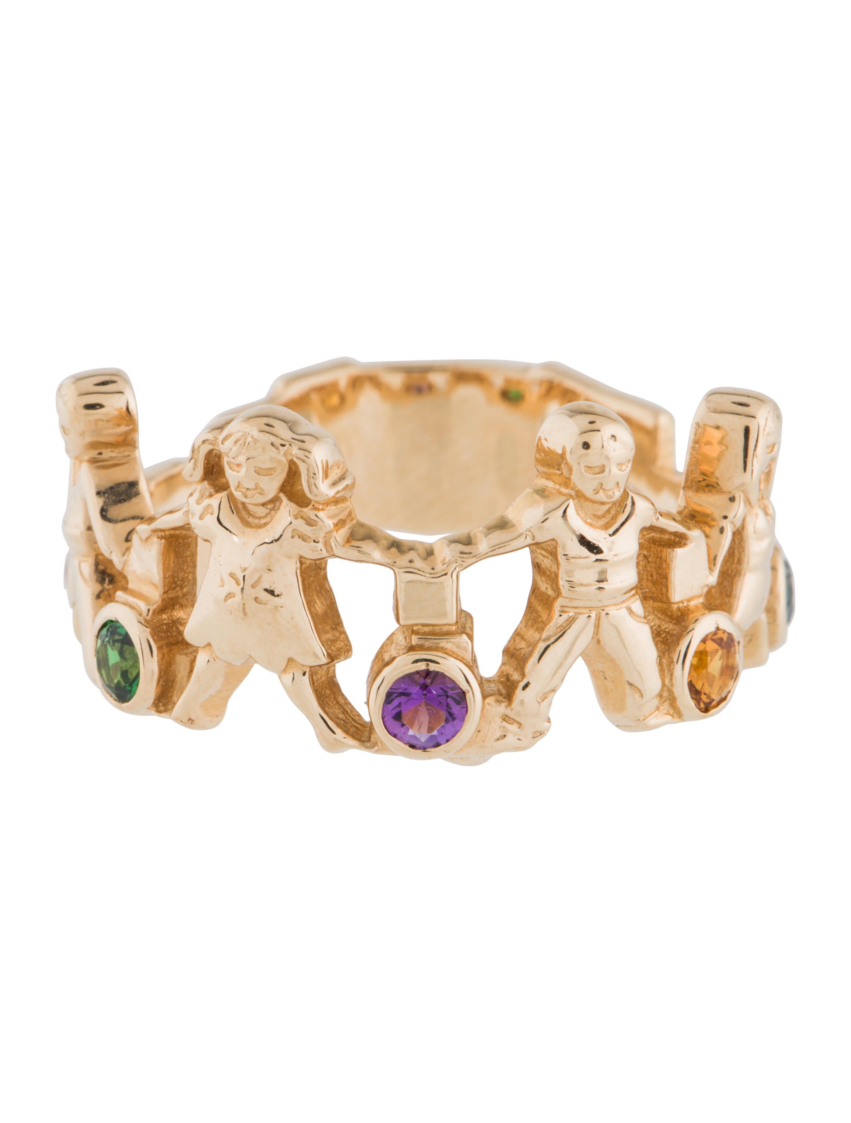 14K Multistone 'Child's Play' Ring - Rings - RRING41925 | The RealReal
