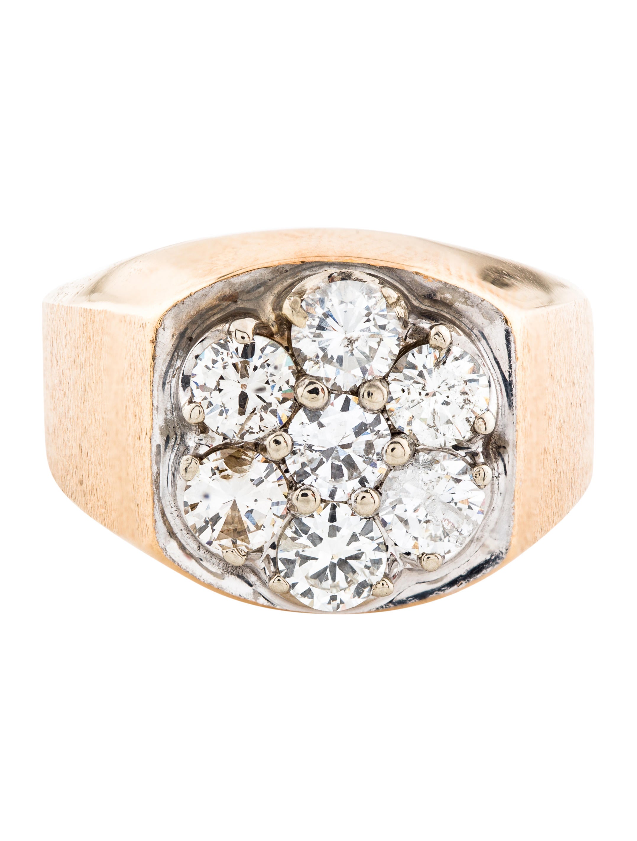 Ring 14K Diamond Signet Ring - Signet Ring, Rings - RRING63267 | The ...