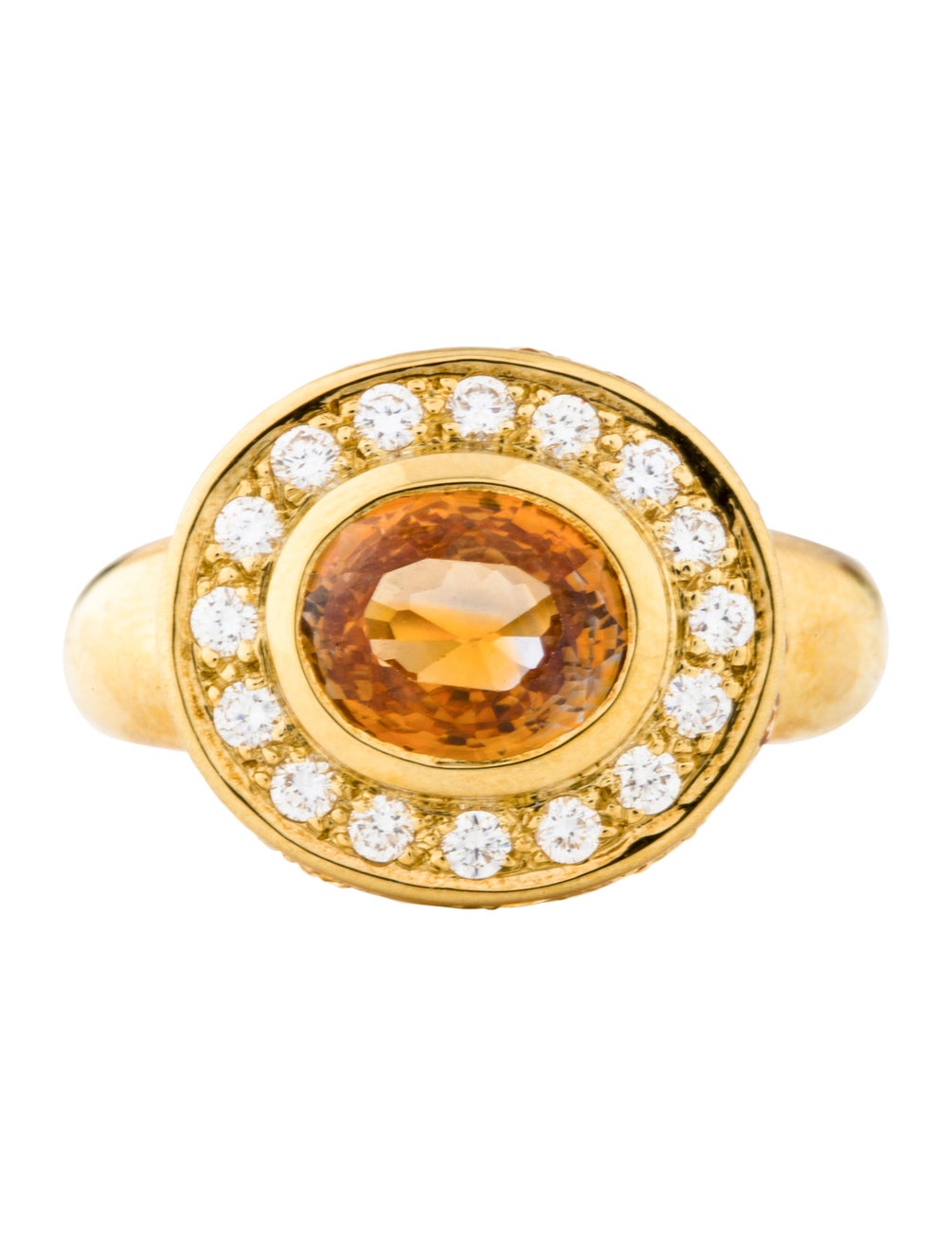 Ring Barry Brinker 18K Sapphire & Diamond Cocktail Ring - 18K Yellow ...