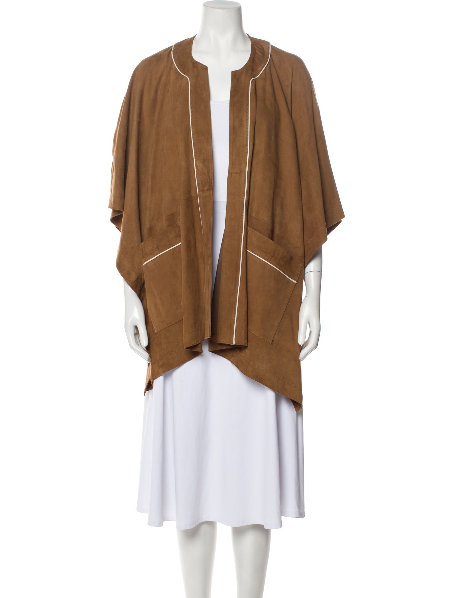 Recreo San Miguel Suede Cape - Neutrals Jackets, Clothing - RSMEA20180 ...