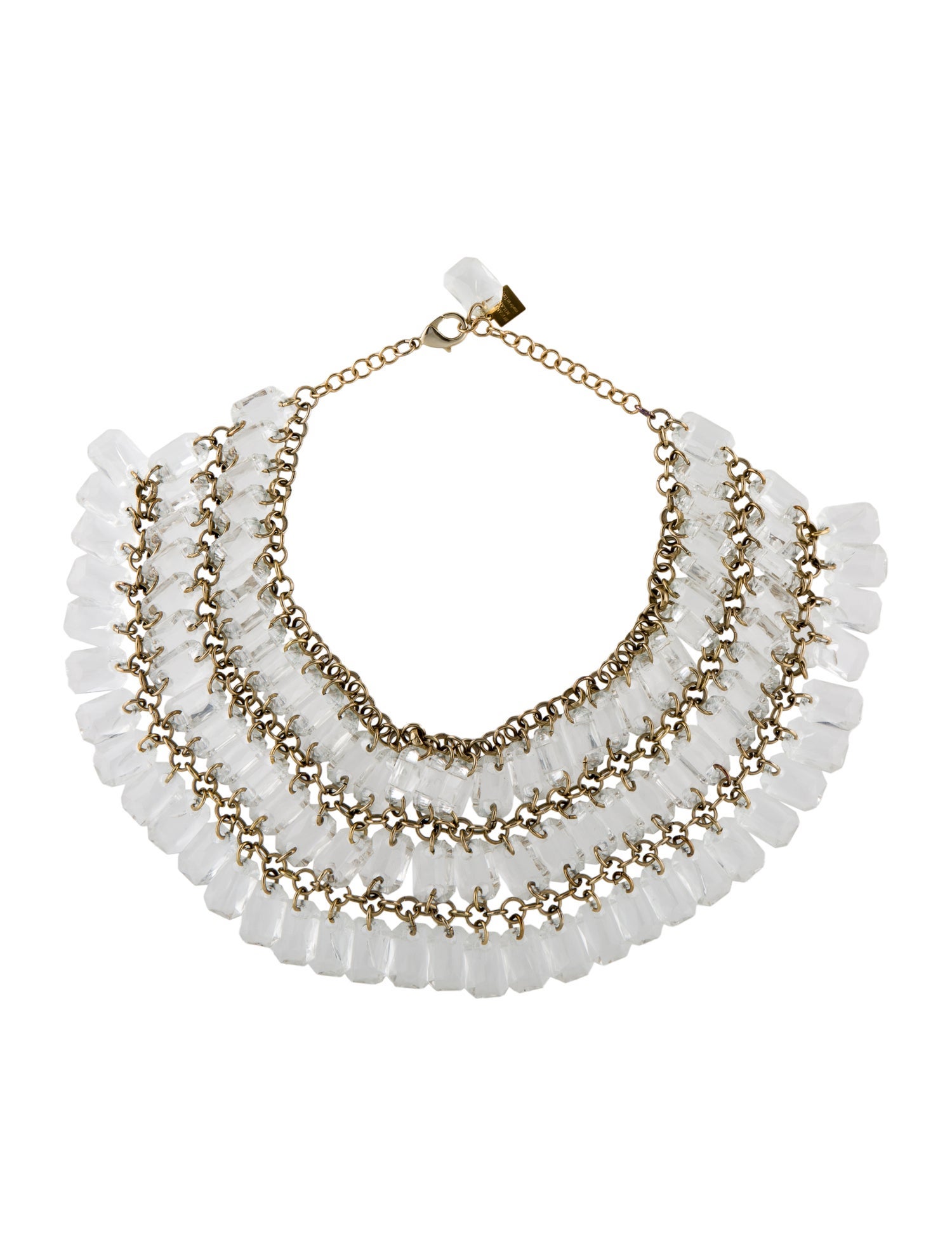 Dannijo Crystal Chainmail Collar Necklace - Silver-Tone Metal Collar ...