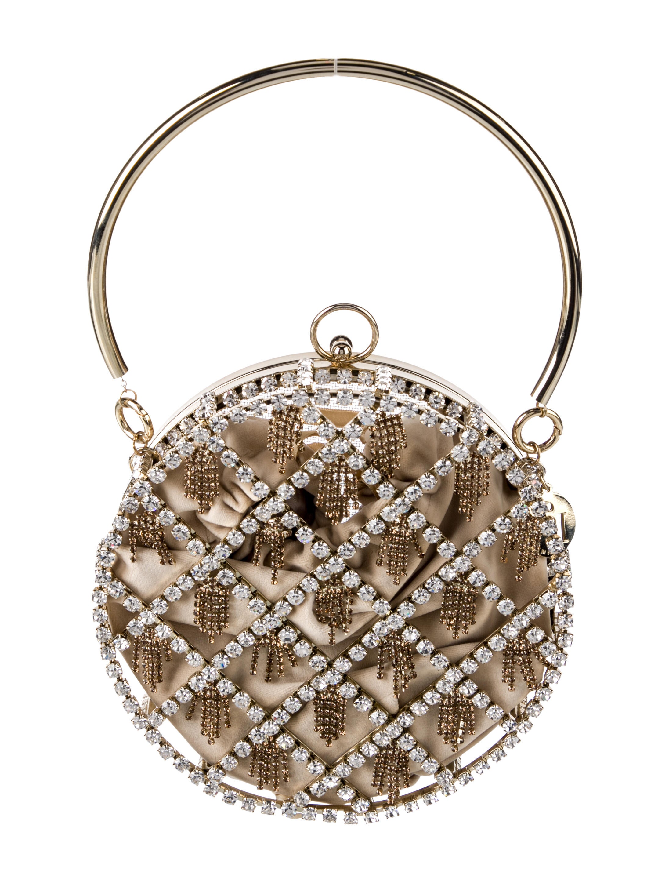 Rosantica Metal Handle Bag - Gold Handle Bags, Handbags - RSN21038 ...