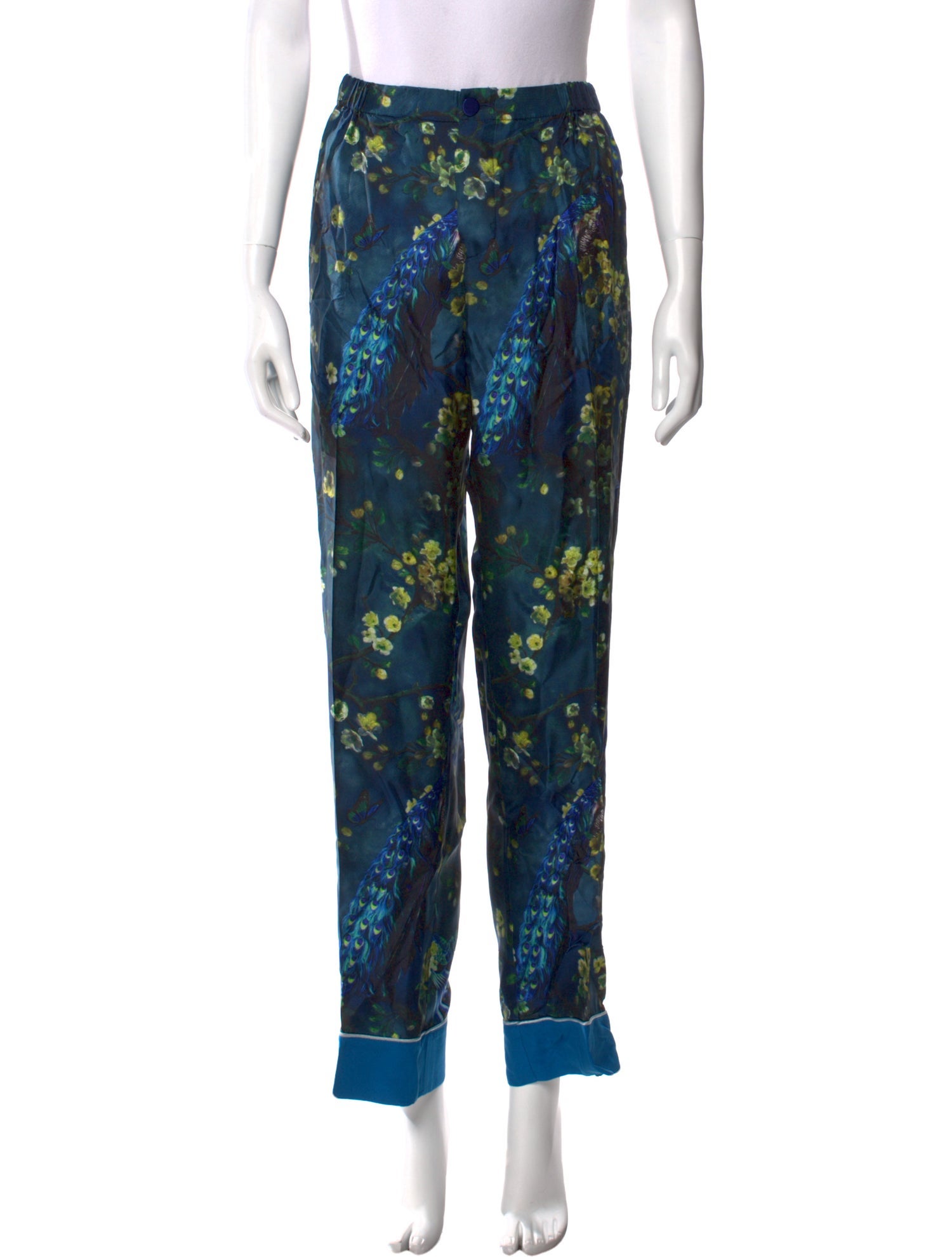 F.R.S. For Restless Sleepers Silk Floral Print Pajamas w/ Tags - Blue ...