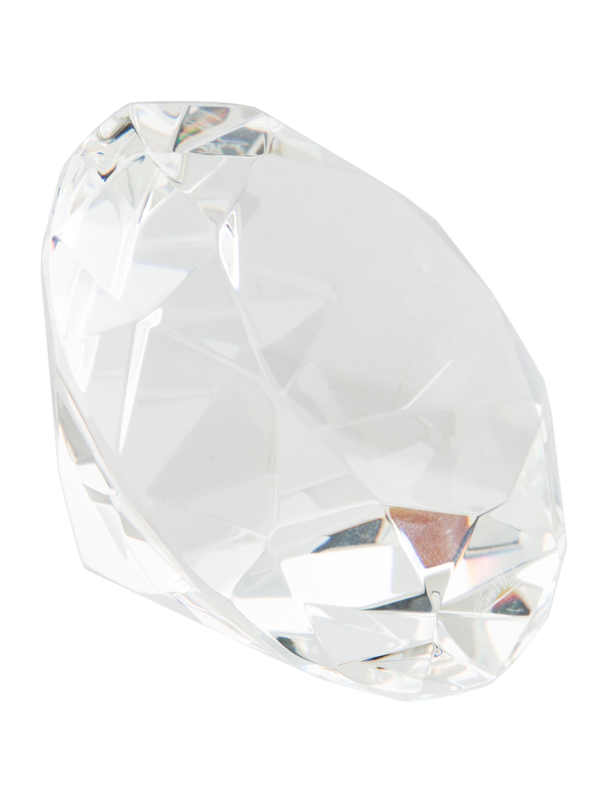 Rosenthal Crystal Diamond Paperweight - Clear Decorative Accents, Decor ...