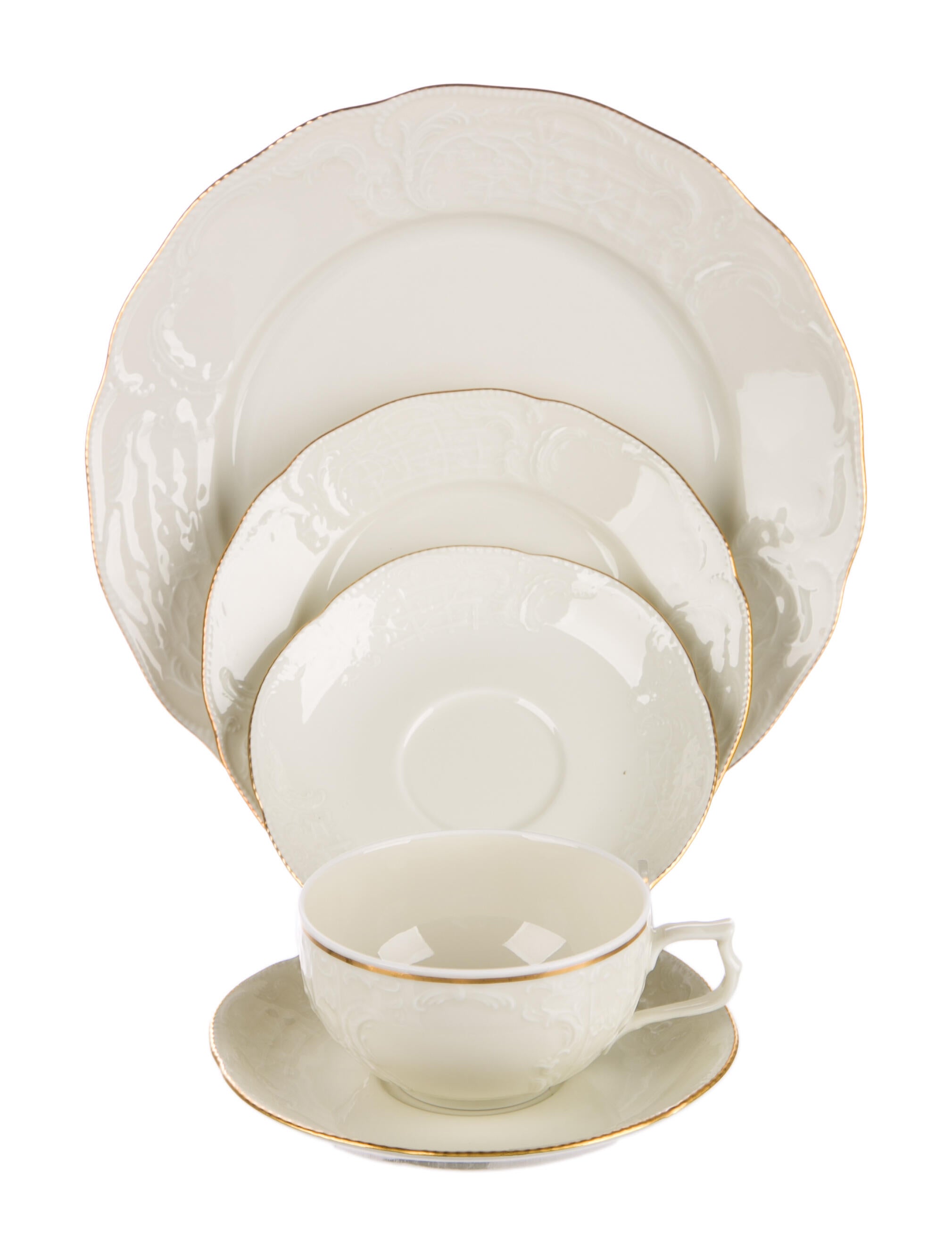 Tableware Franciscan Masterpiece China Regalia Dessert Service - White ...