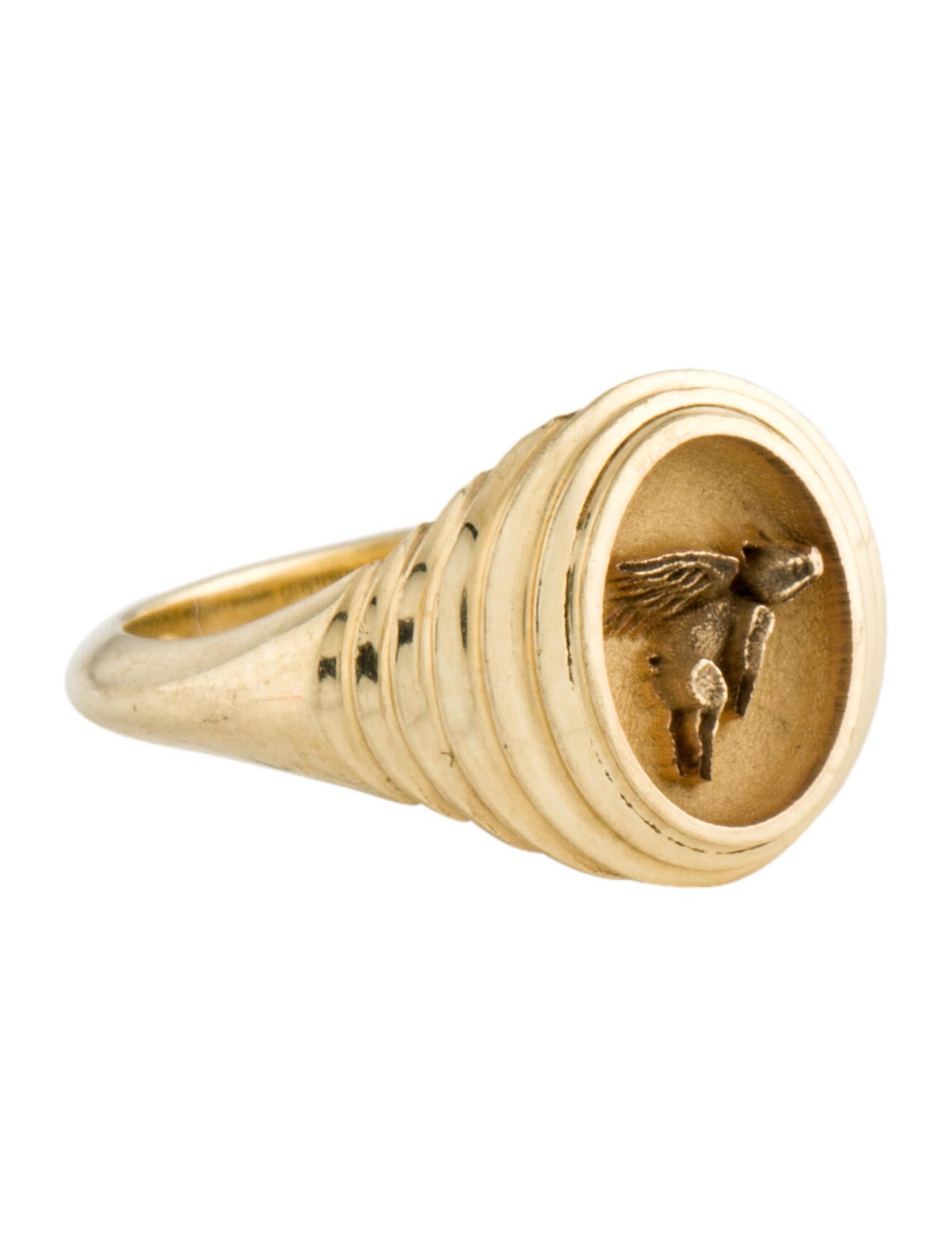 Retrouvai Tiered Fantasy- Flying Pig Signet Ring - Signet Ring, Rings ...