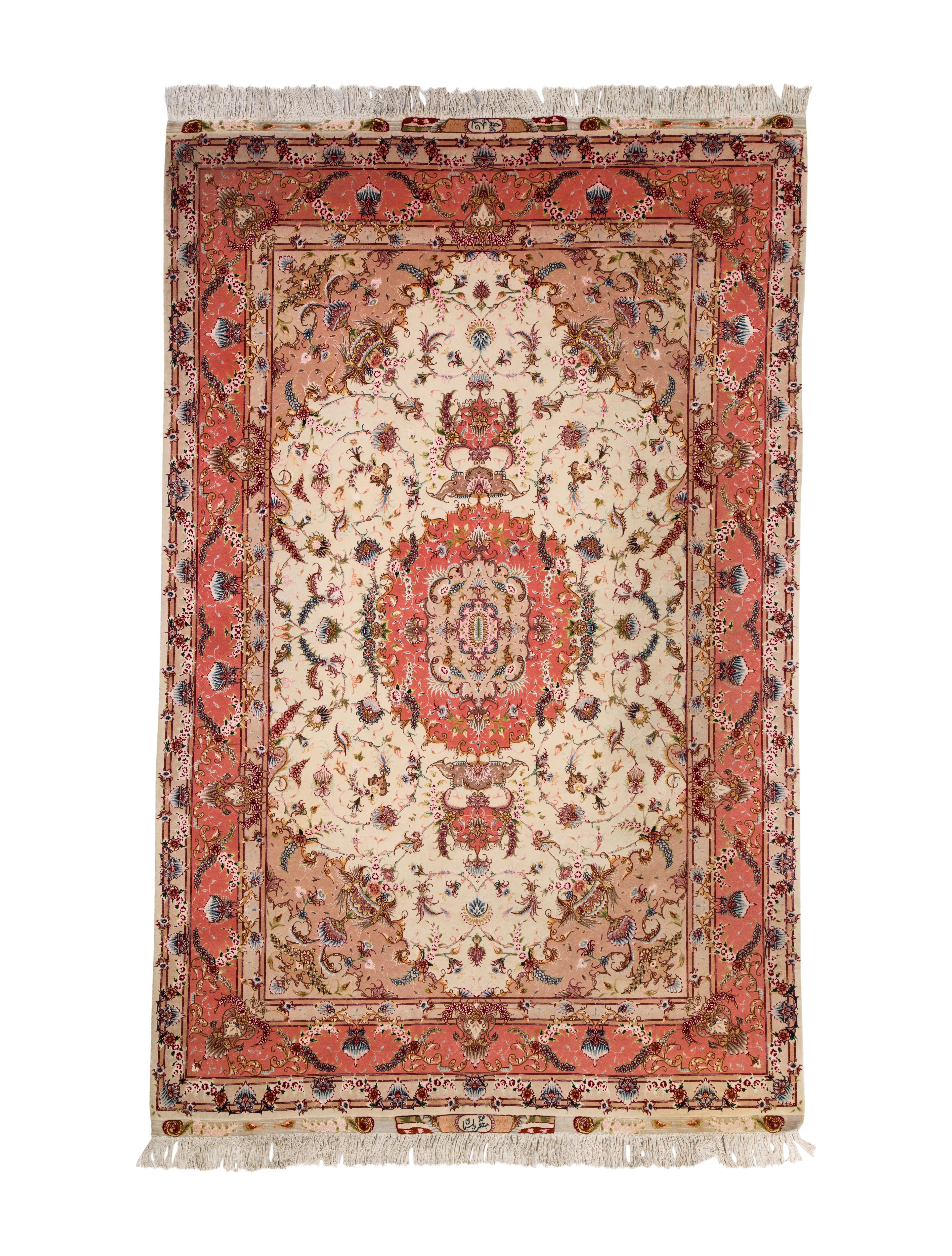 Rug Ornate Floral Rug 6'6" x 10'3" - Neutrals Area Rugs, Rugs ...