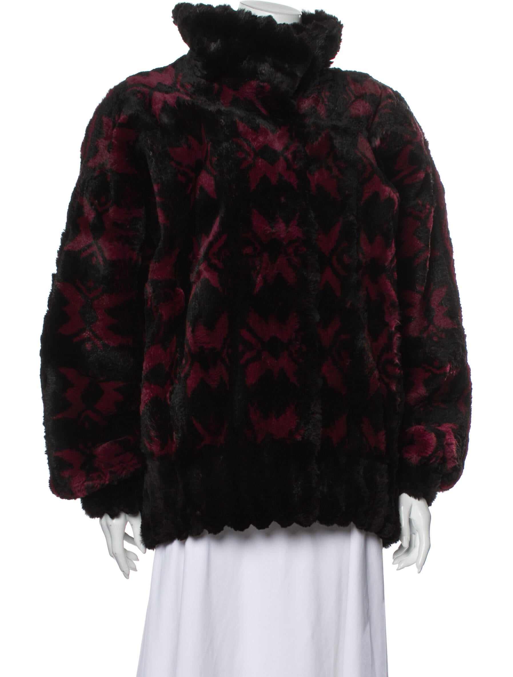 Revillon Printed Fur Coat - Black Coats, Clothing - RVL20339 | The RealReal