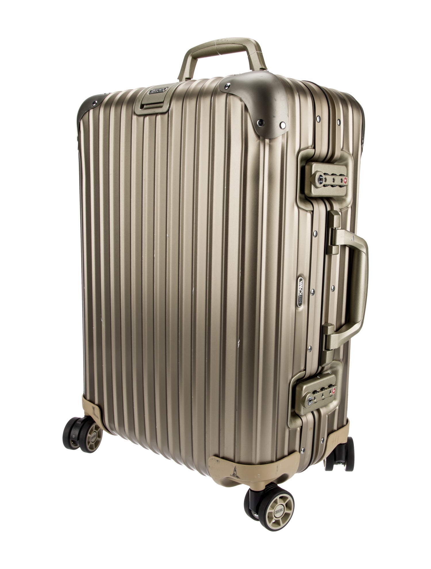 Rimowa Aluminum Rolling Suit Case - Gold Luggage and Travel, Handbags ...