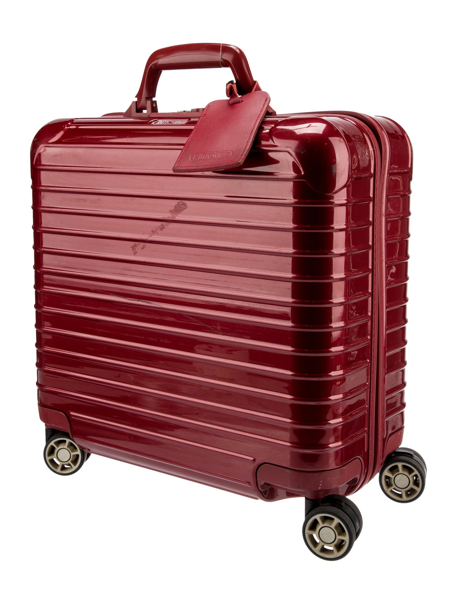 Rimowa Ribbed Plastic Roller Suitcase - Red Luggage and Travel ...