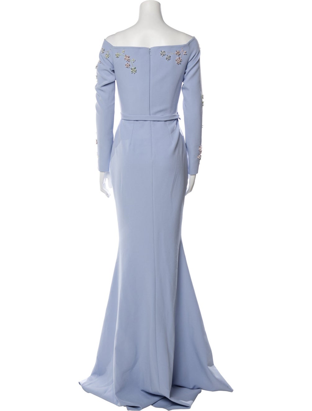 Safiyaa Off-The-Shoulder Long Dress - Blue Dresses, Clothing - SAF22438 ...