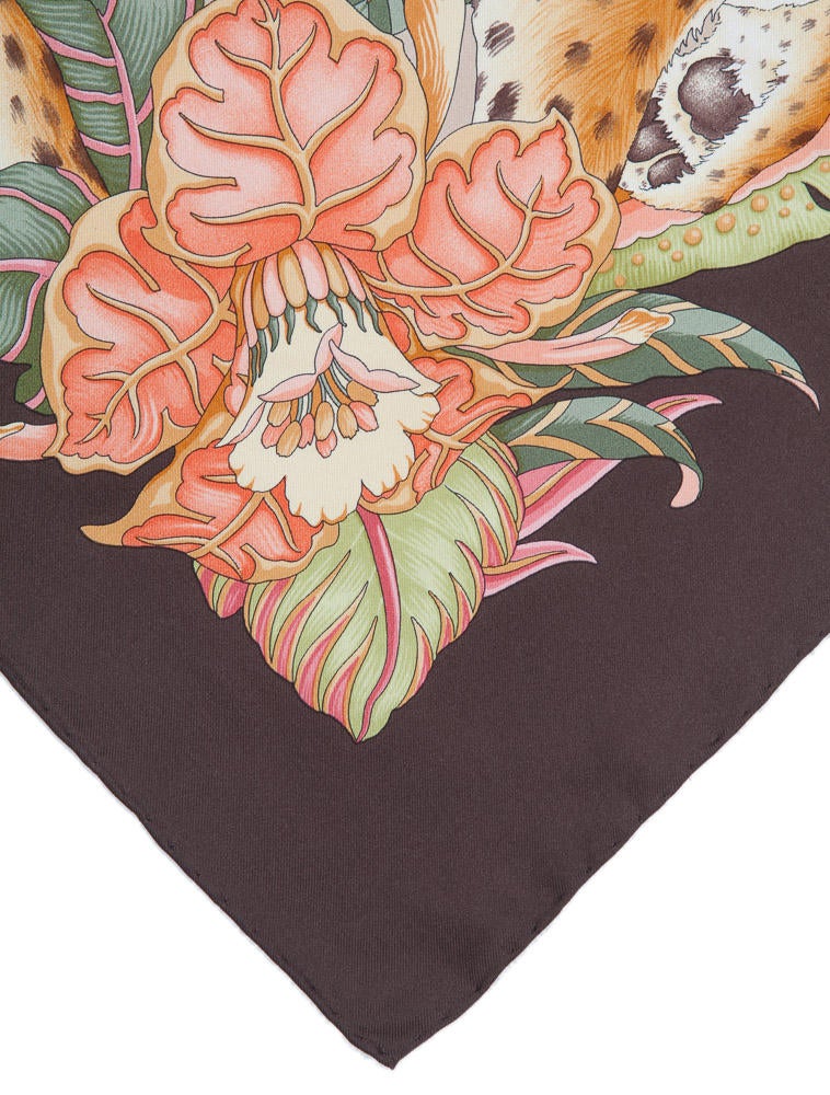 Salvatore Ferragamo Silk Scarf - Brown Scarves and Shawls, Accessories ...