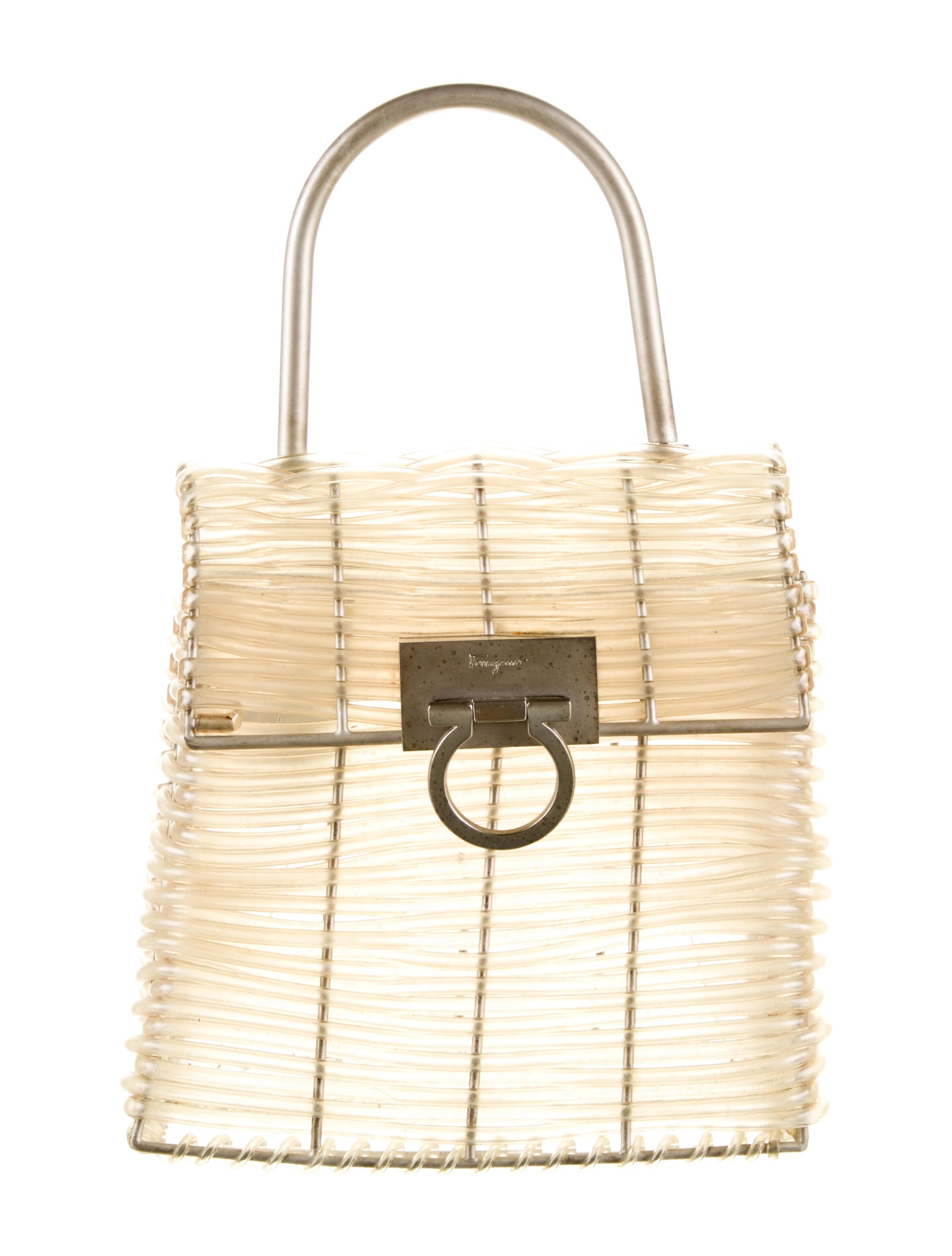 Salvatore Ferragamo Plastic Handle Bag - Neutrals Handle Bags, Handbags ...
