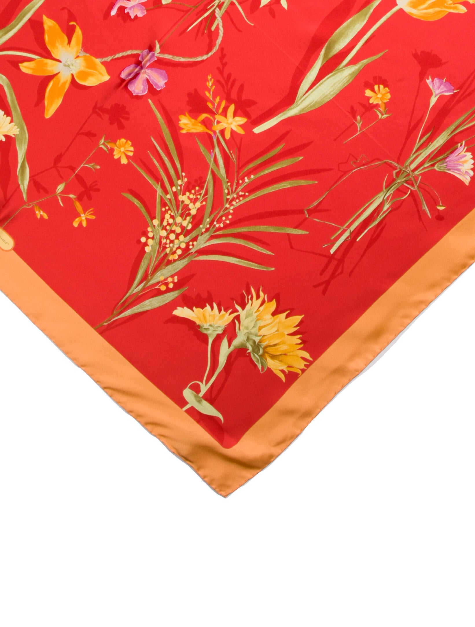 Salvatore Ferragamo Silk Printed Scarf - Brown Scarves and Shawls ...