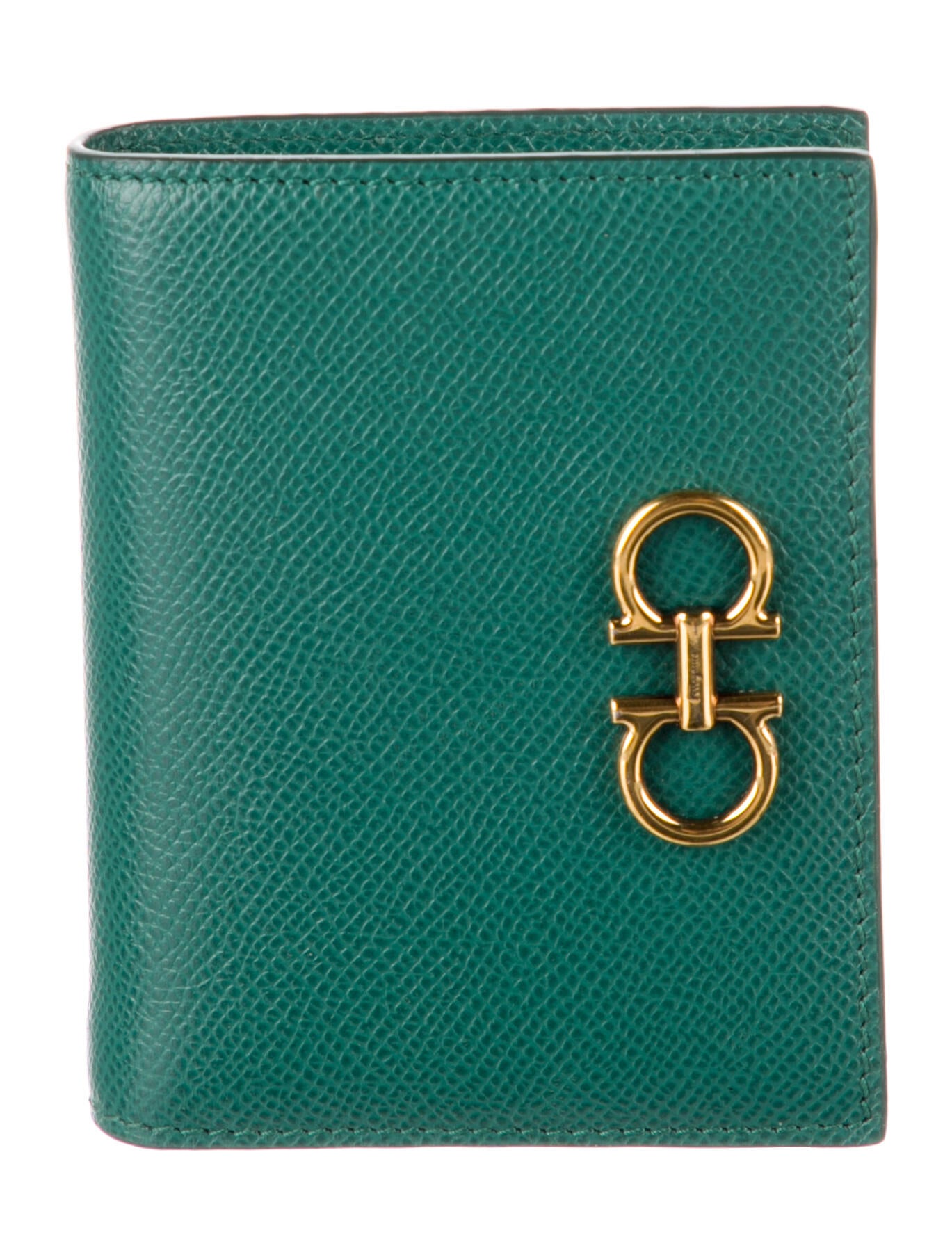 Salvatore Ferragamo Leather Bifold Wallet - Green Wallets, Accessories ...