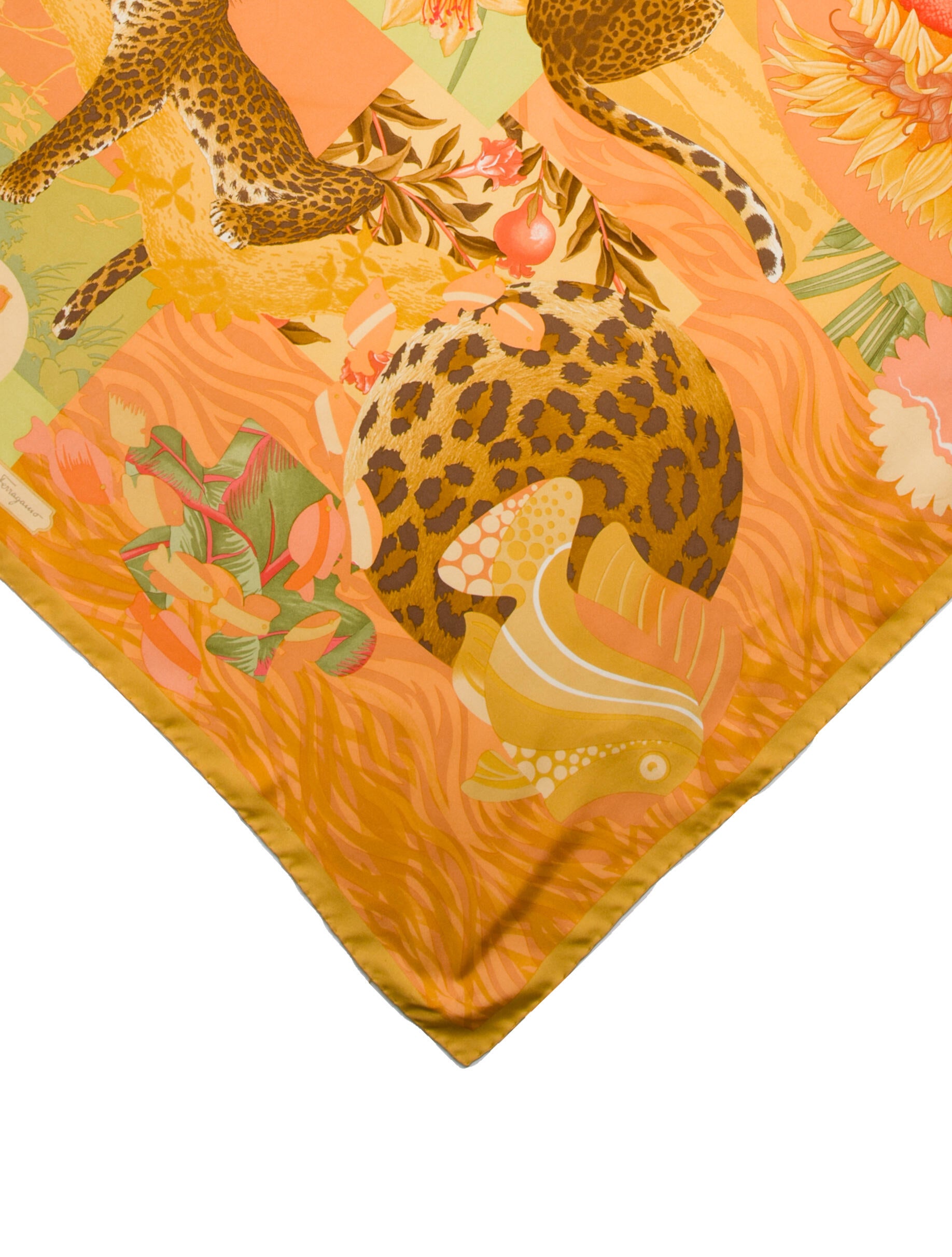 Salvatore Ferragamo Silk Animal Print Scarf - Scarves and Shawls ...
